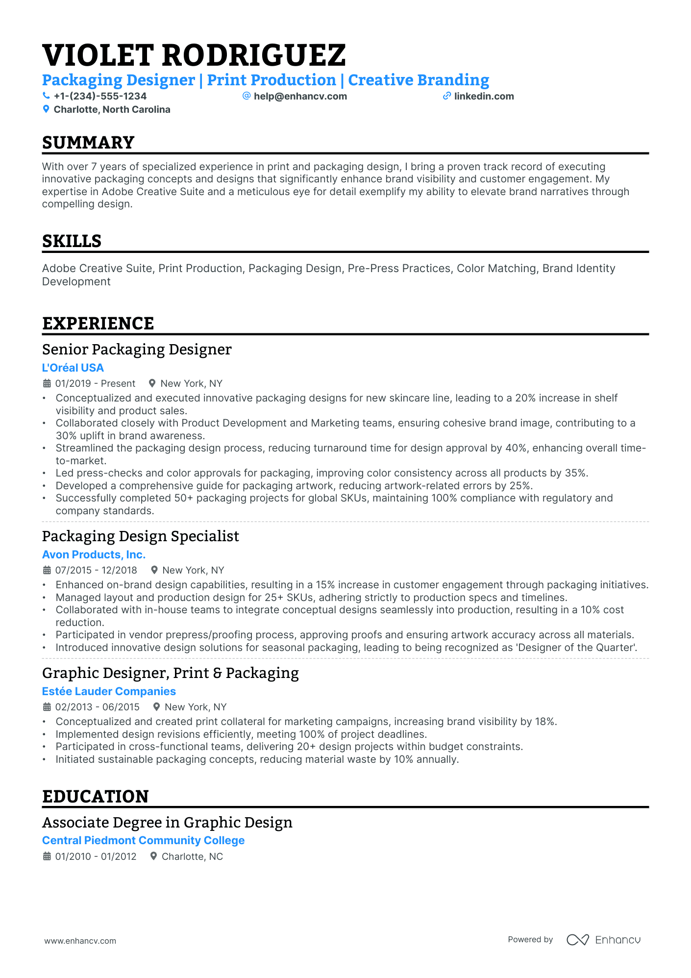10 Packaging Designer Resume Examples & Guide for 2026
