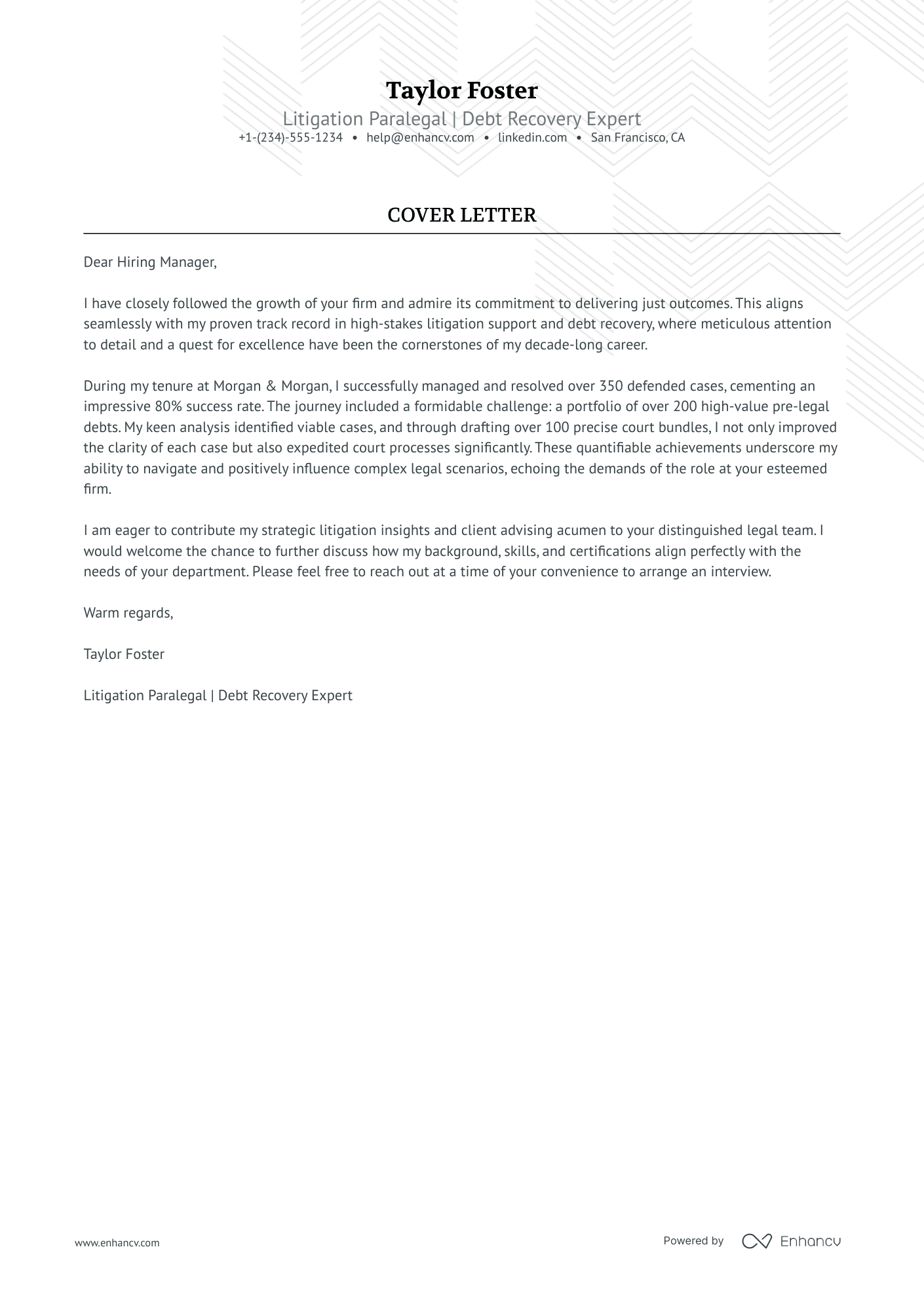 7 Professional Paralegal Cover Letter Examples and Template for 2025 ...