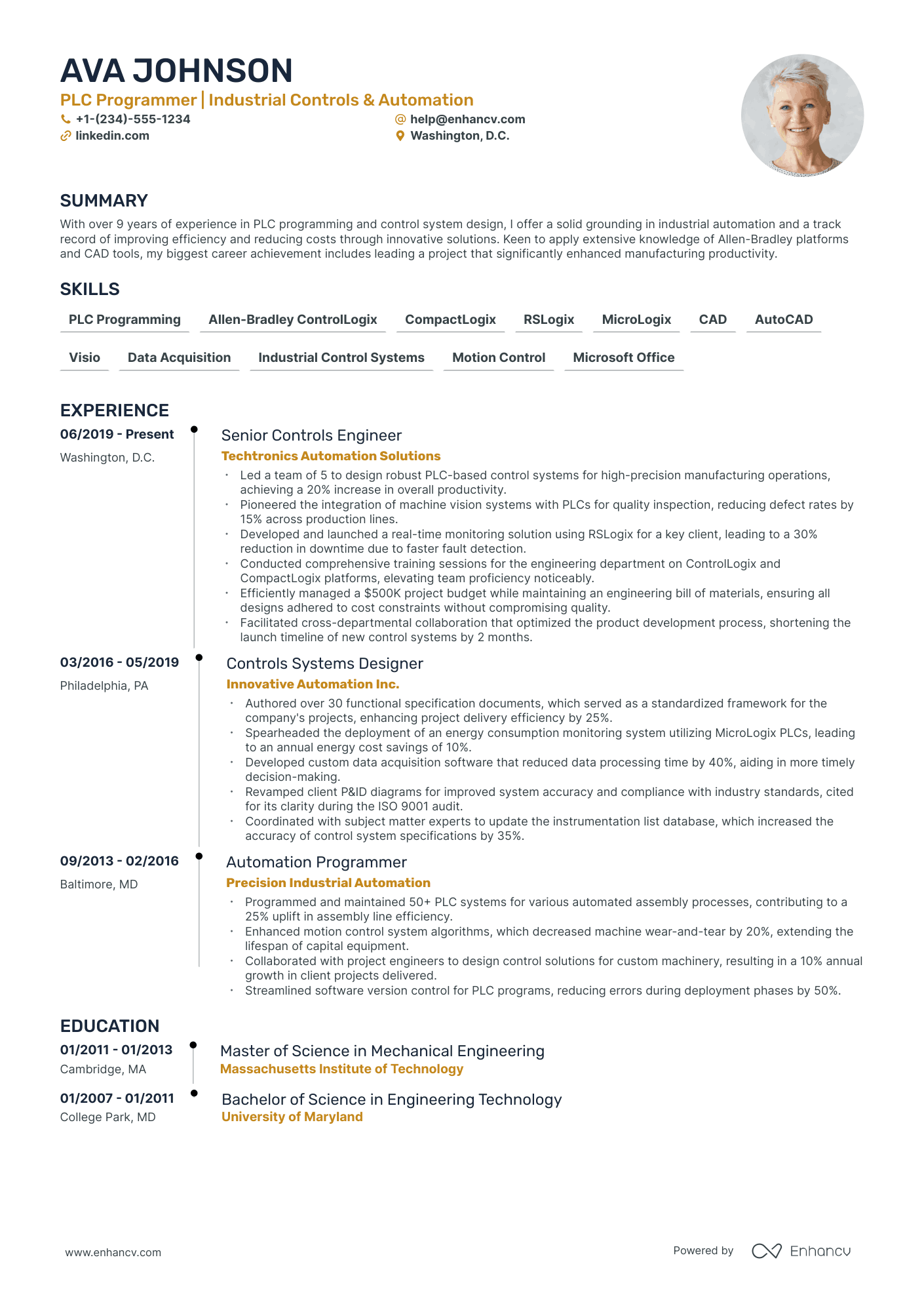5 PLC Programmer Resume Examples & Guide for 2024
