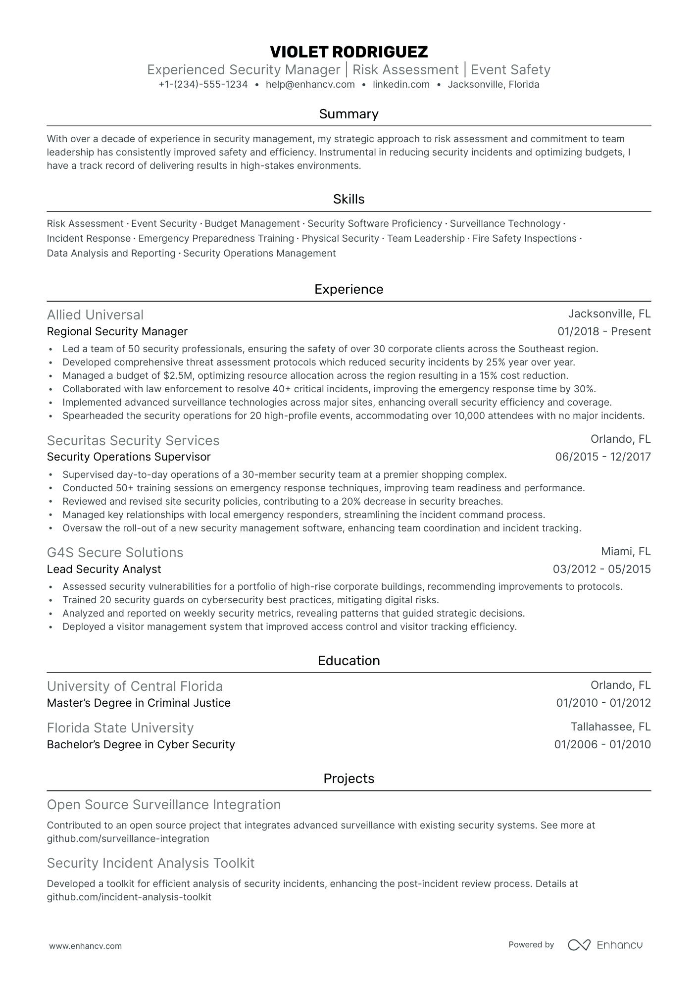 5 Security Director Resume Examples & Guide for 2024