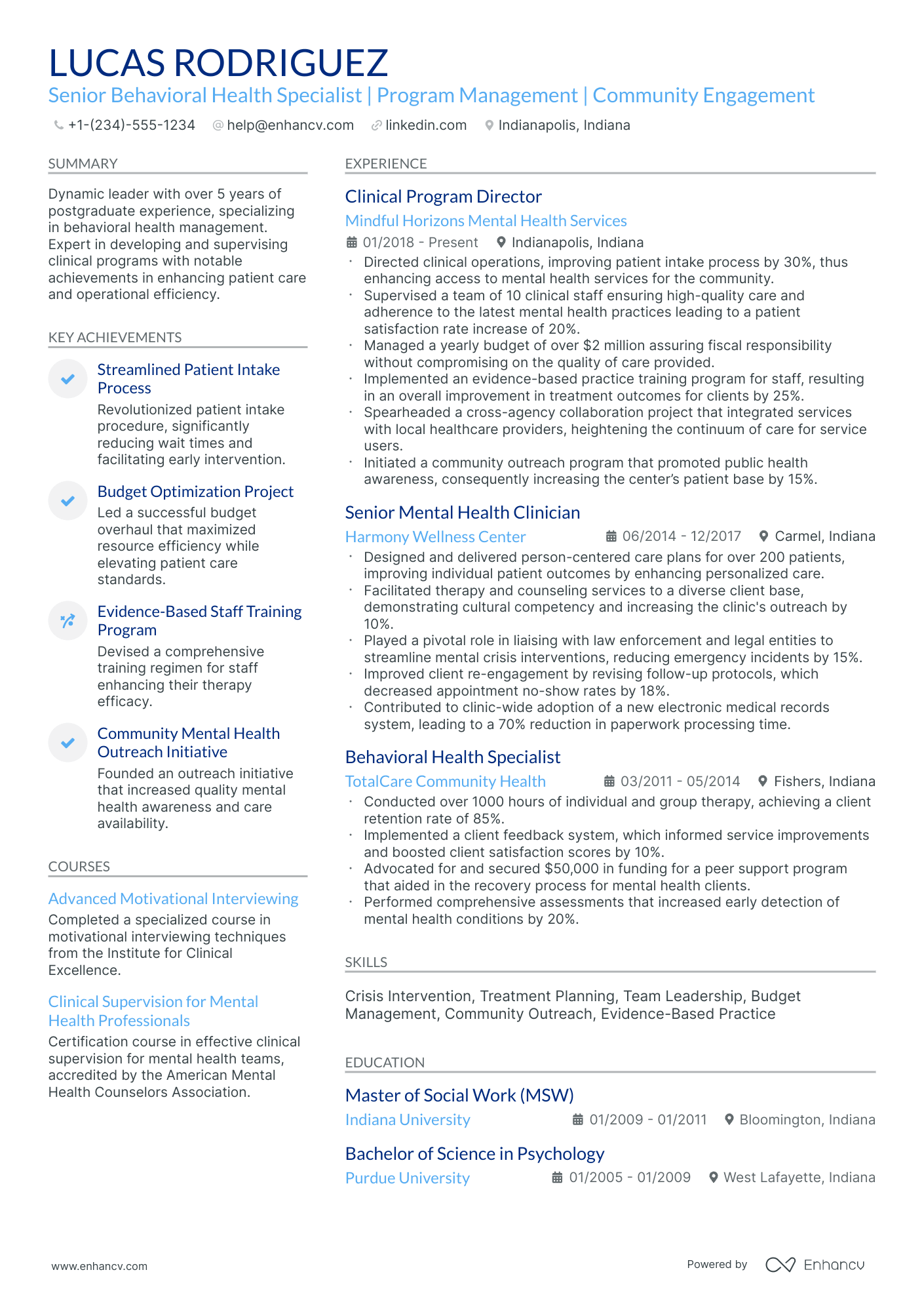 10 Mental Health Program Manager Resume Examples & Guide for 2025