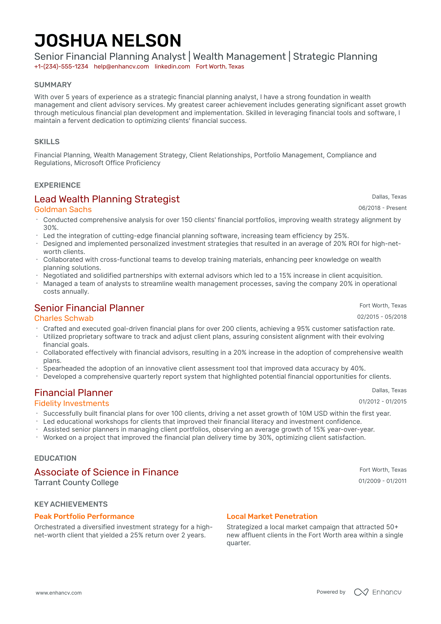 10 Financial Planning Analyst Resume Examples & Guide for 2025