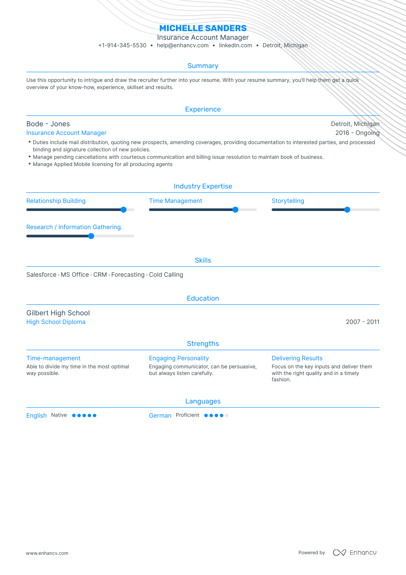 Insurance Account Manager Resume Examples & Guide for 2023 (Layout ...