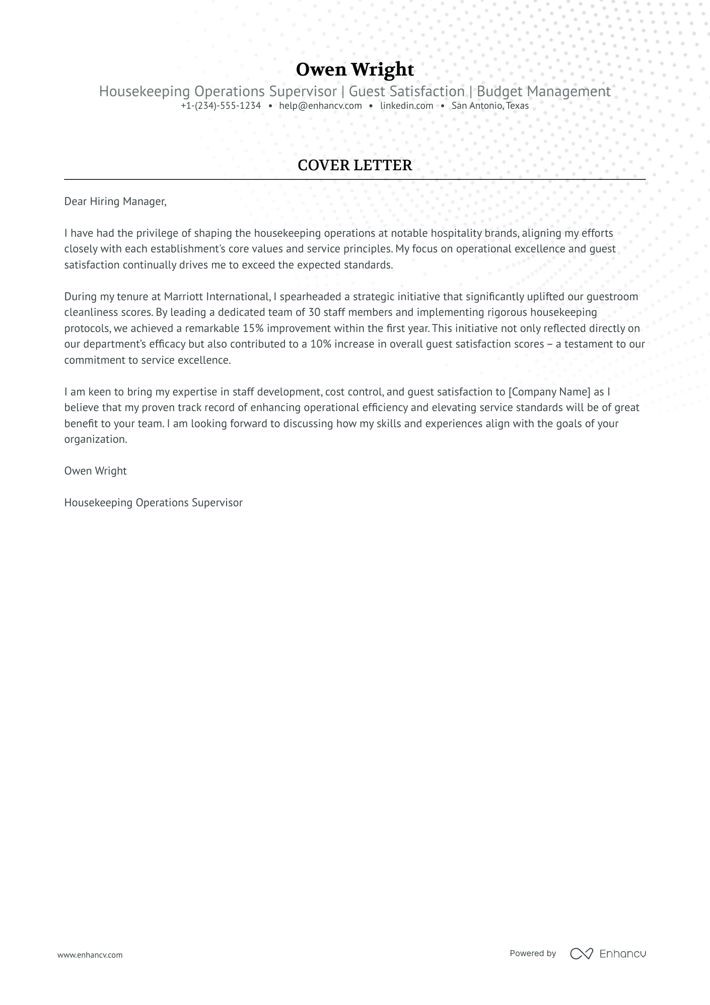 10 Professional Hotel General Manager Cover Letter Examples and ...