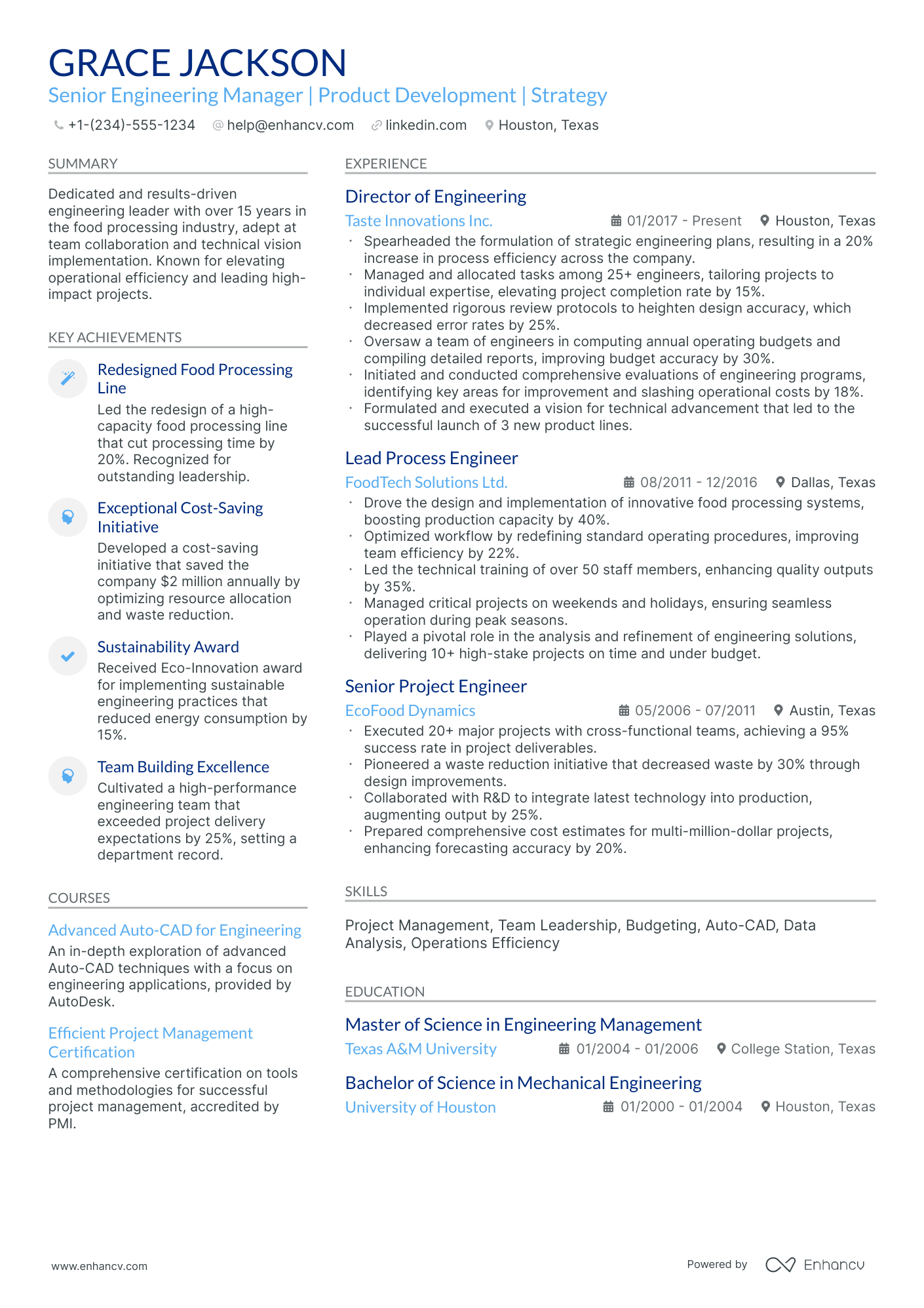 10 Director of Engineering Resume Examples & Guide for 2025