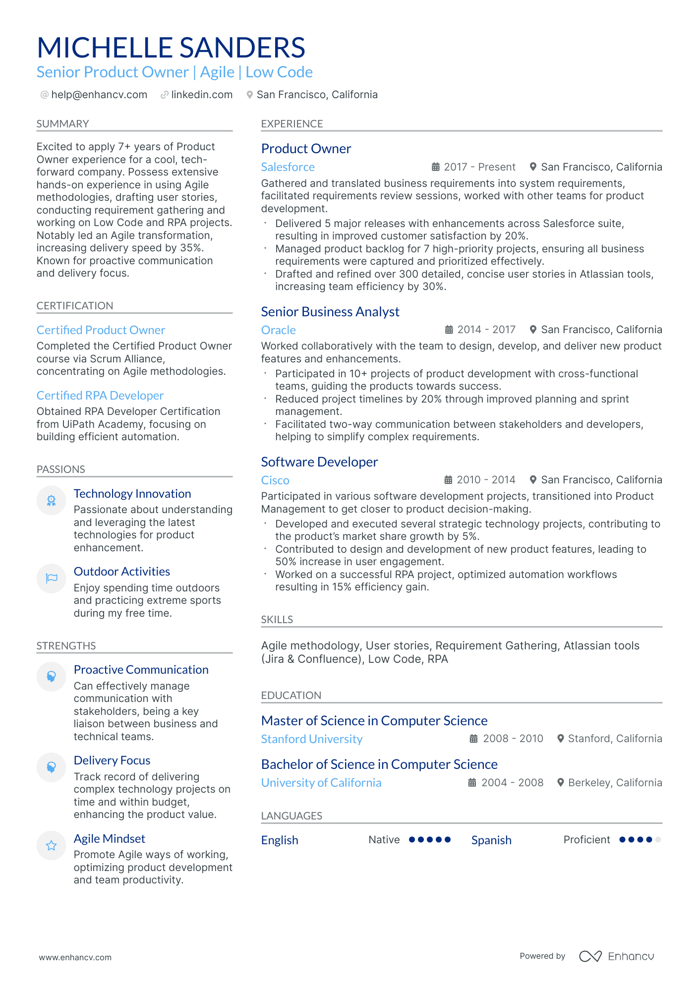 10 Senior Product Owner Resume Examples & Guide for 2025