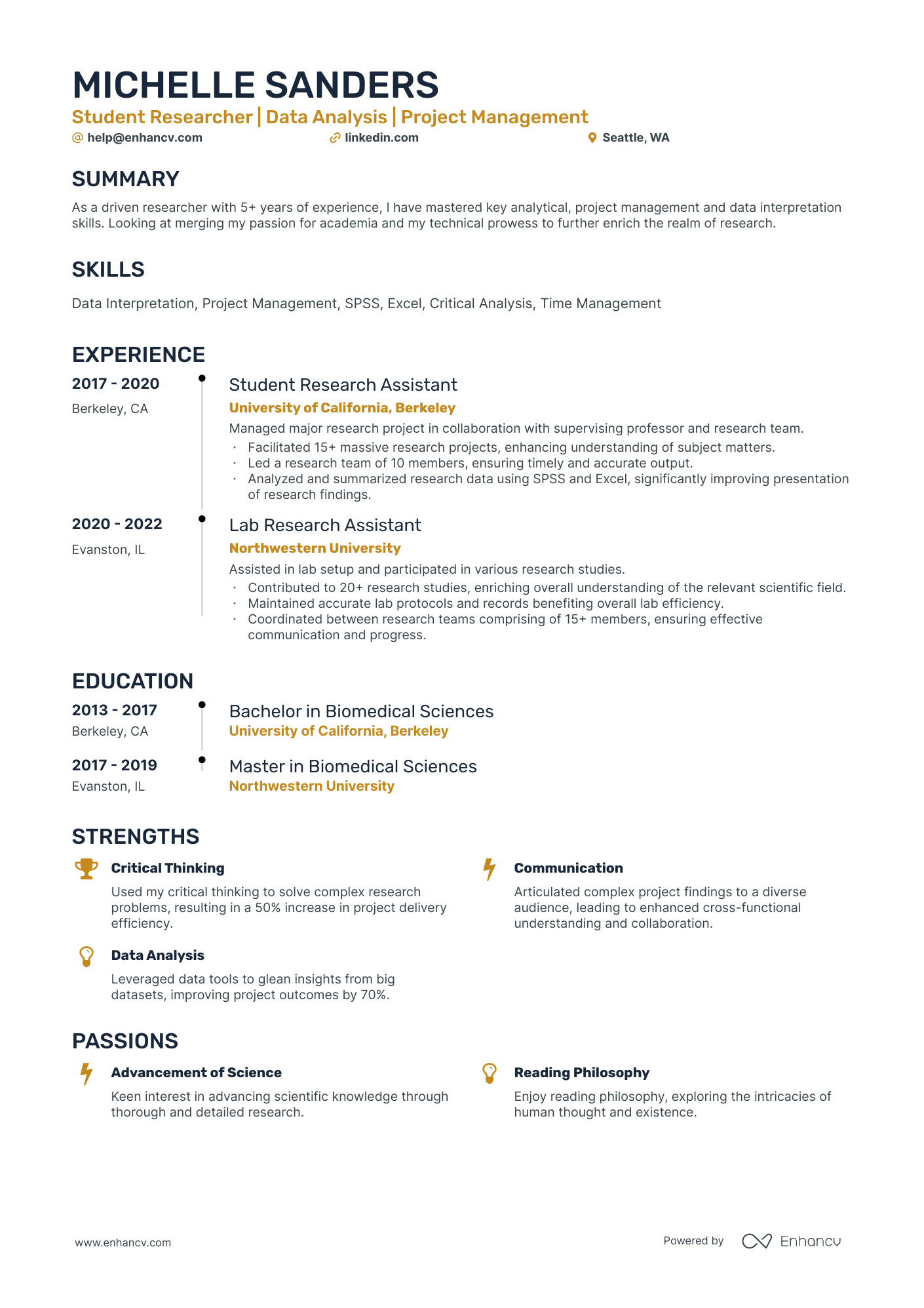 10 Student Researcher Resume Examples & Guide for 2026