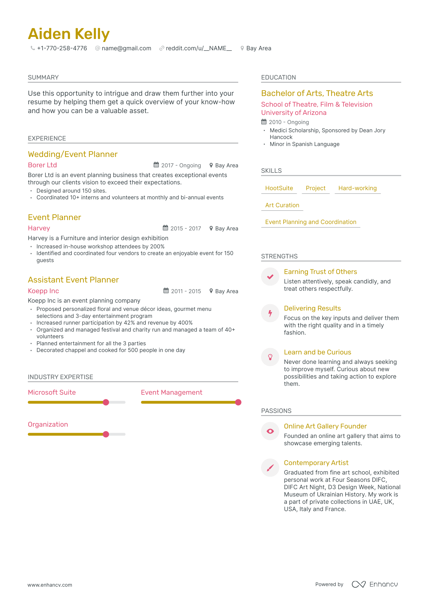 5 Event Planner Resume Examples & Guide for 2023