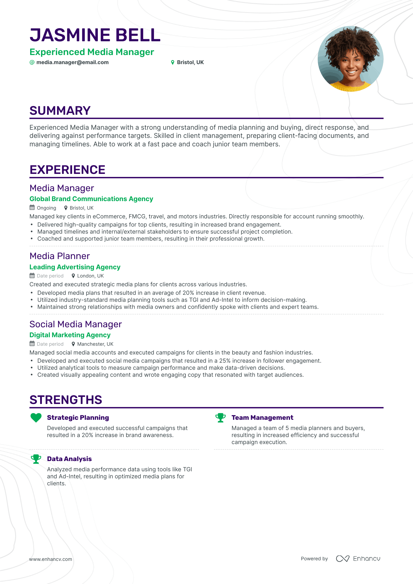 5 Media Manager Resume Examples & Guide for 2024