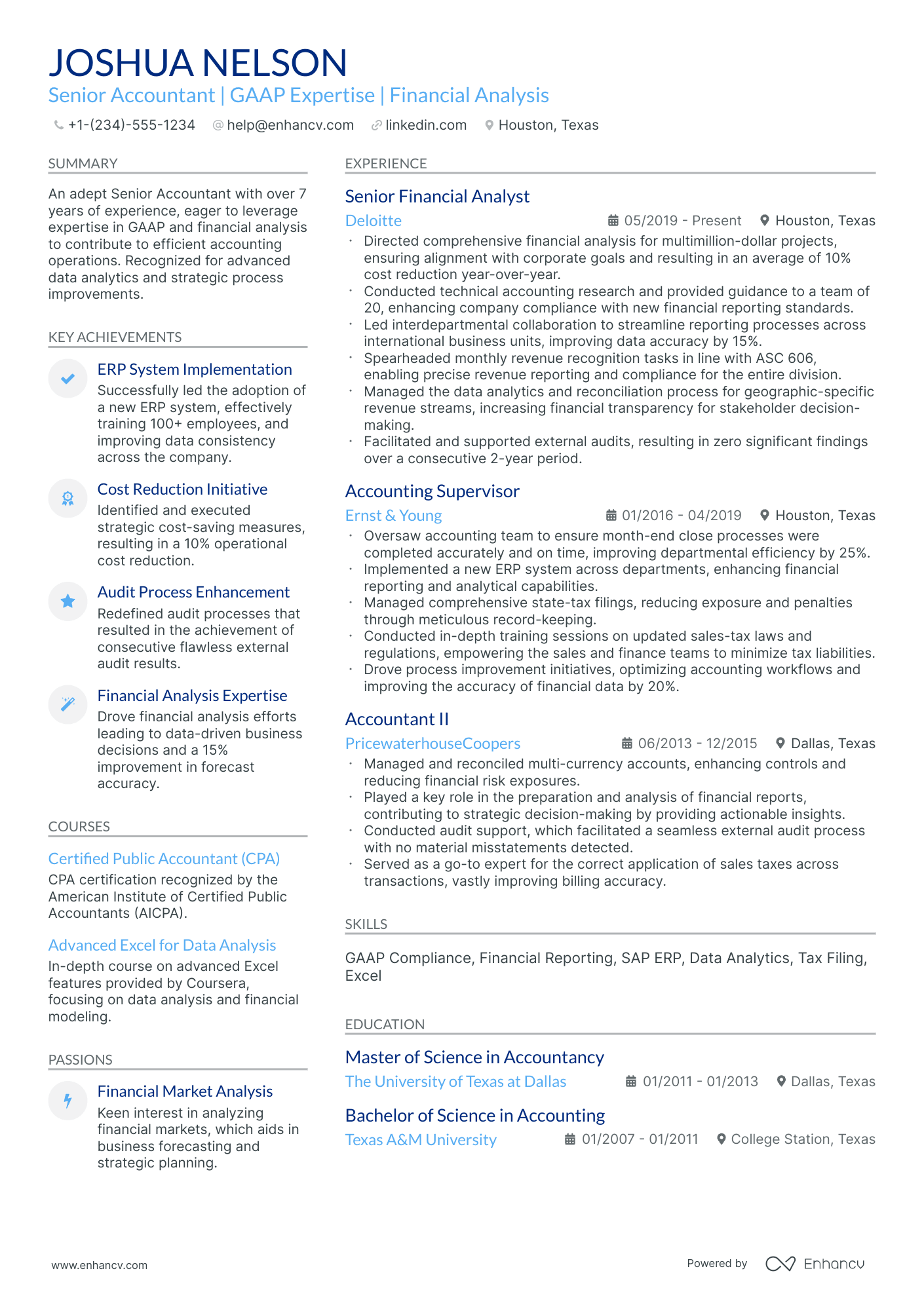 10 Management Accounting Resume Examples & Guide for 2026