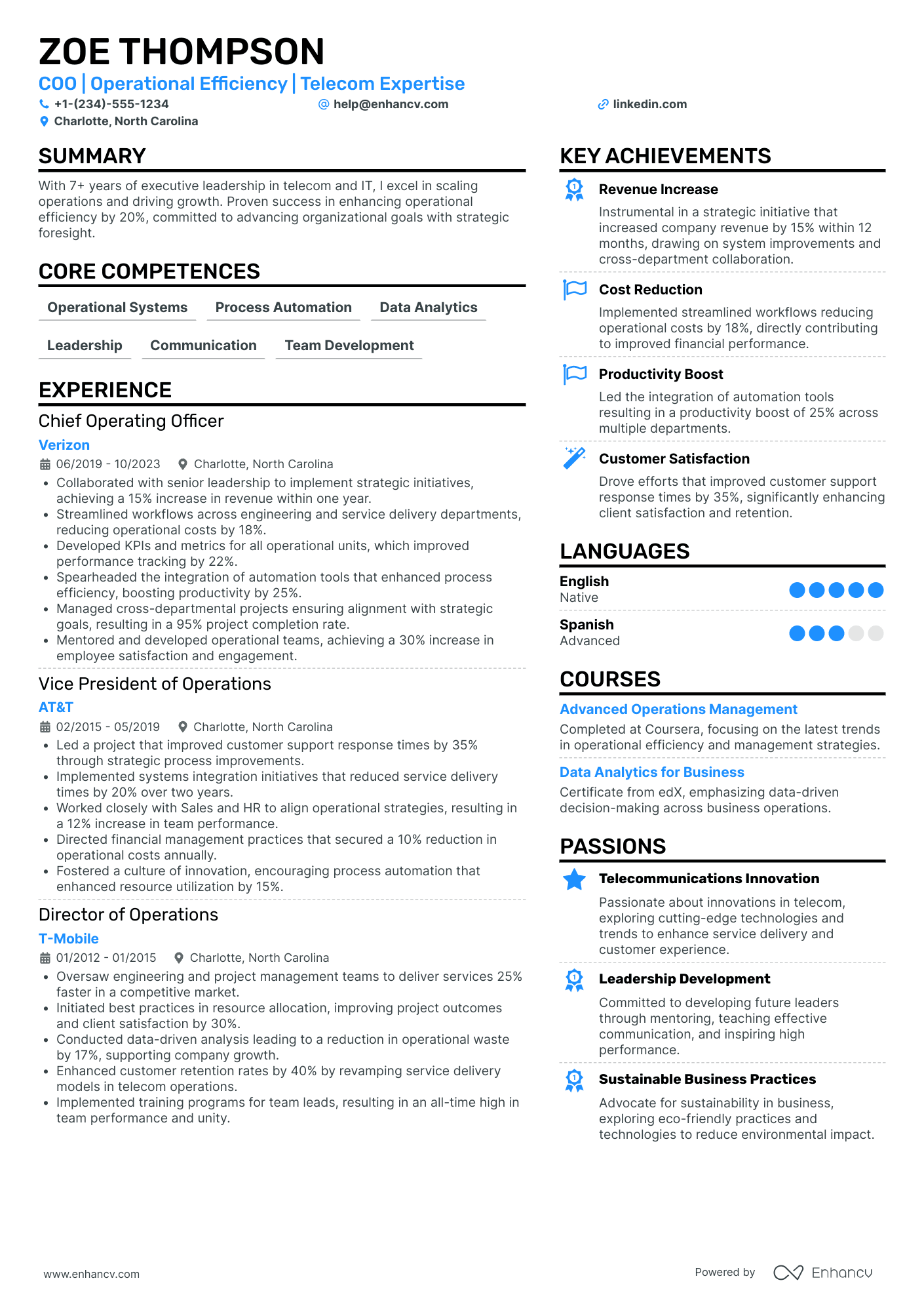 23 Chief Operating Officer (COO) Resume Examples & Guide for 2026
