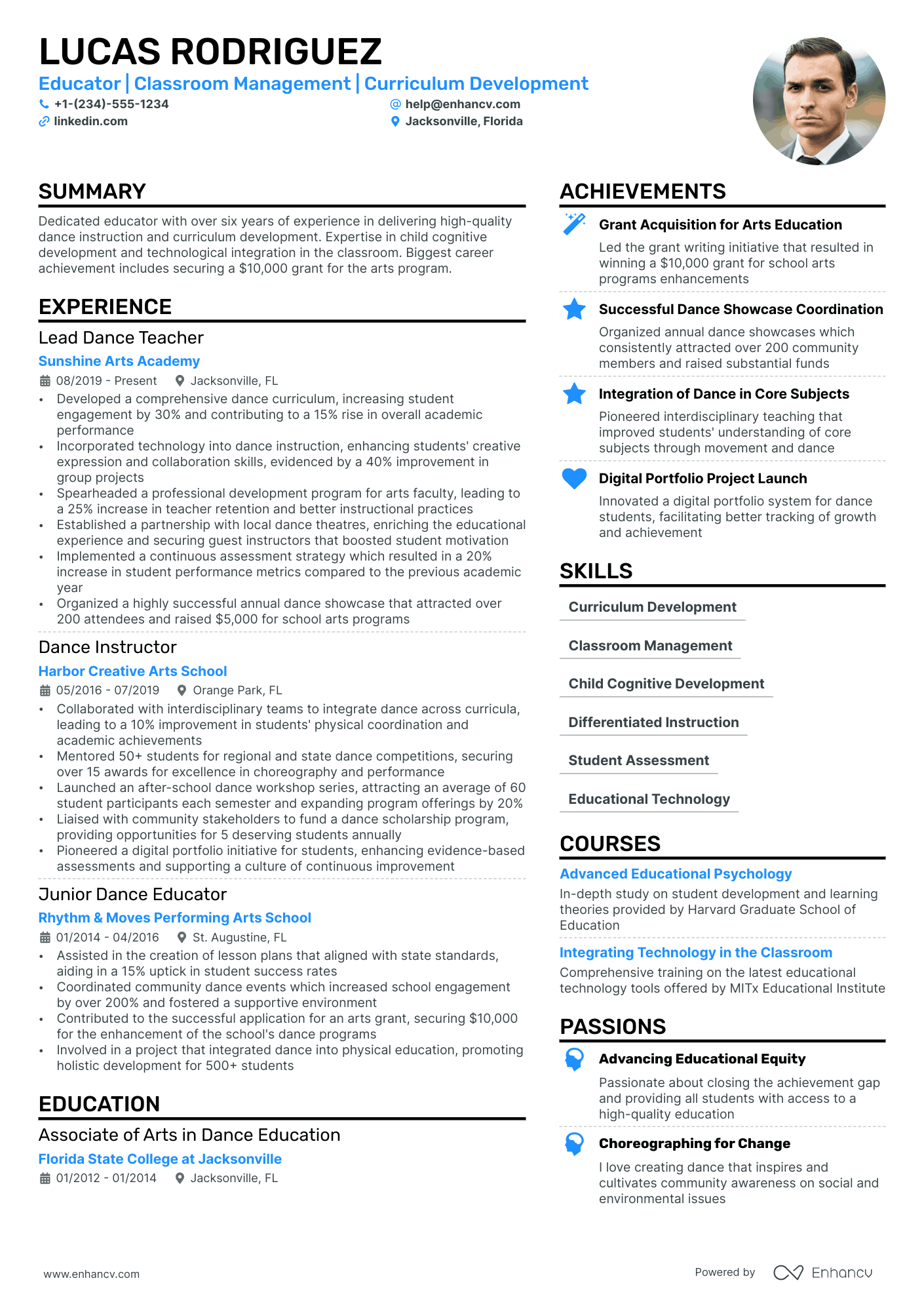 22 Dance Resume Examples & Guide for 2025