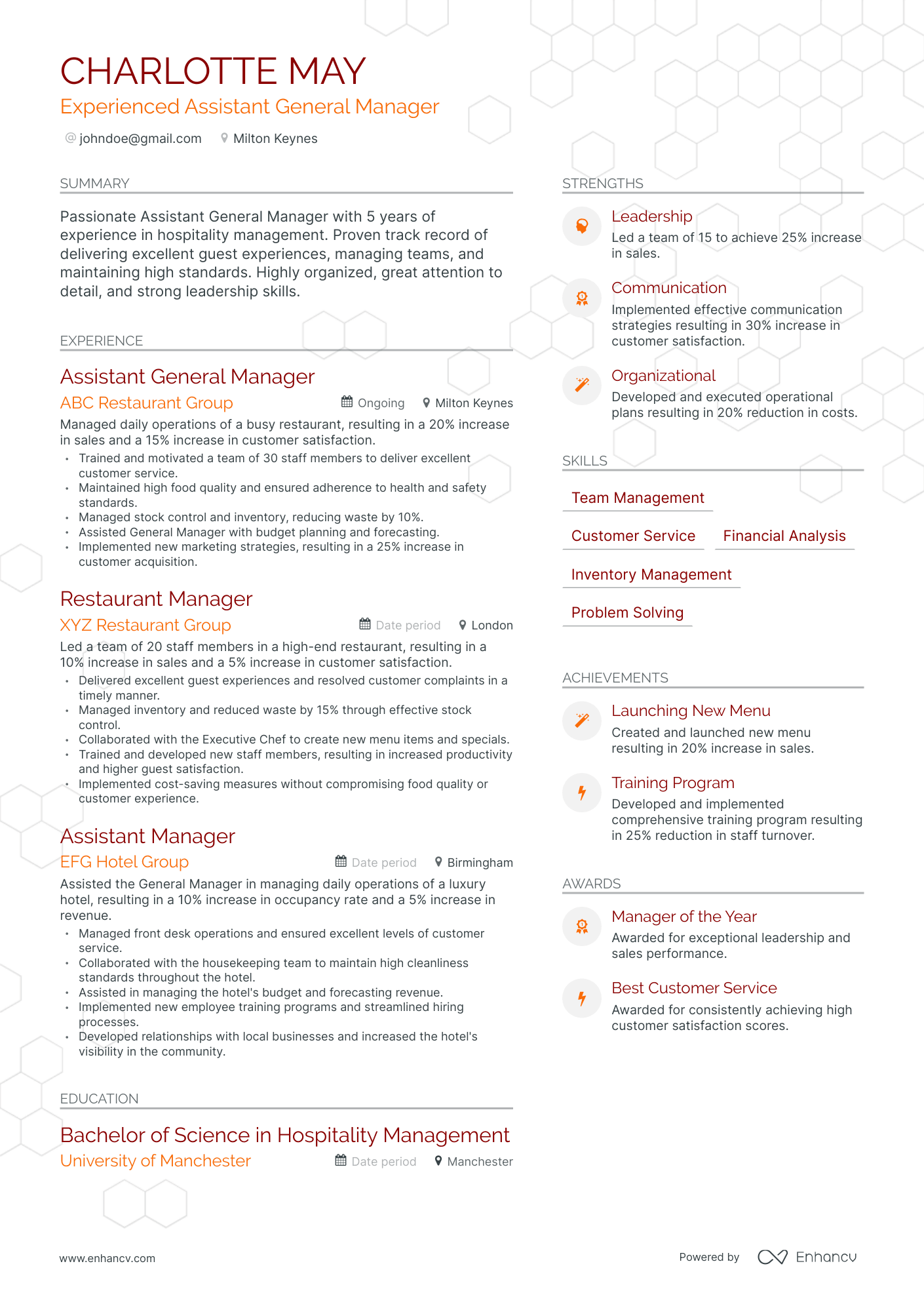 5 Assistant General Manager Resume Examples & Guide for 2023