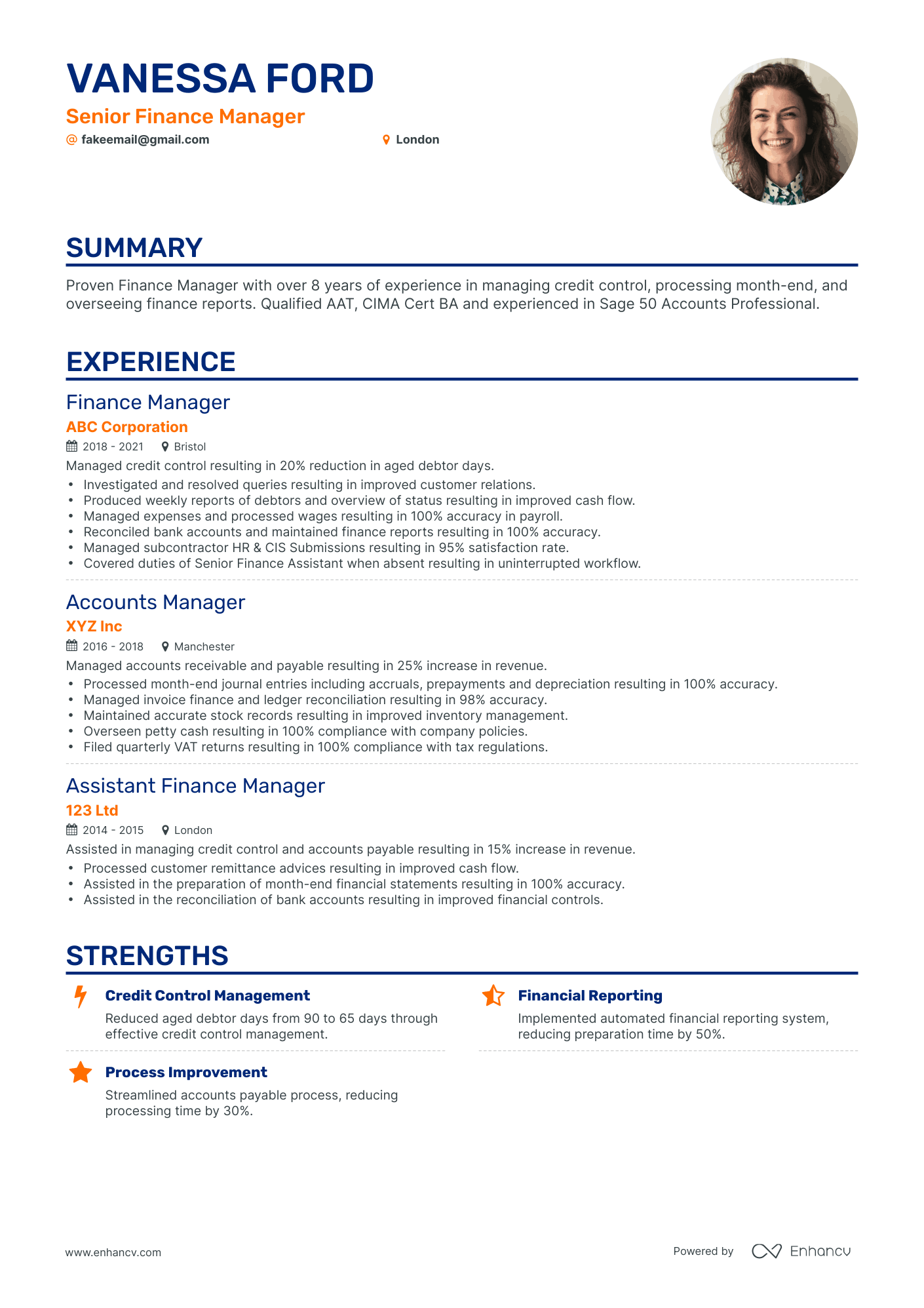 5 Senior Finance Manager Resume Examples & Guide for 2024
