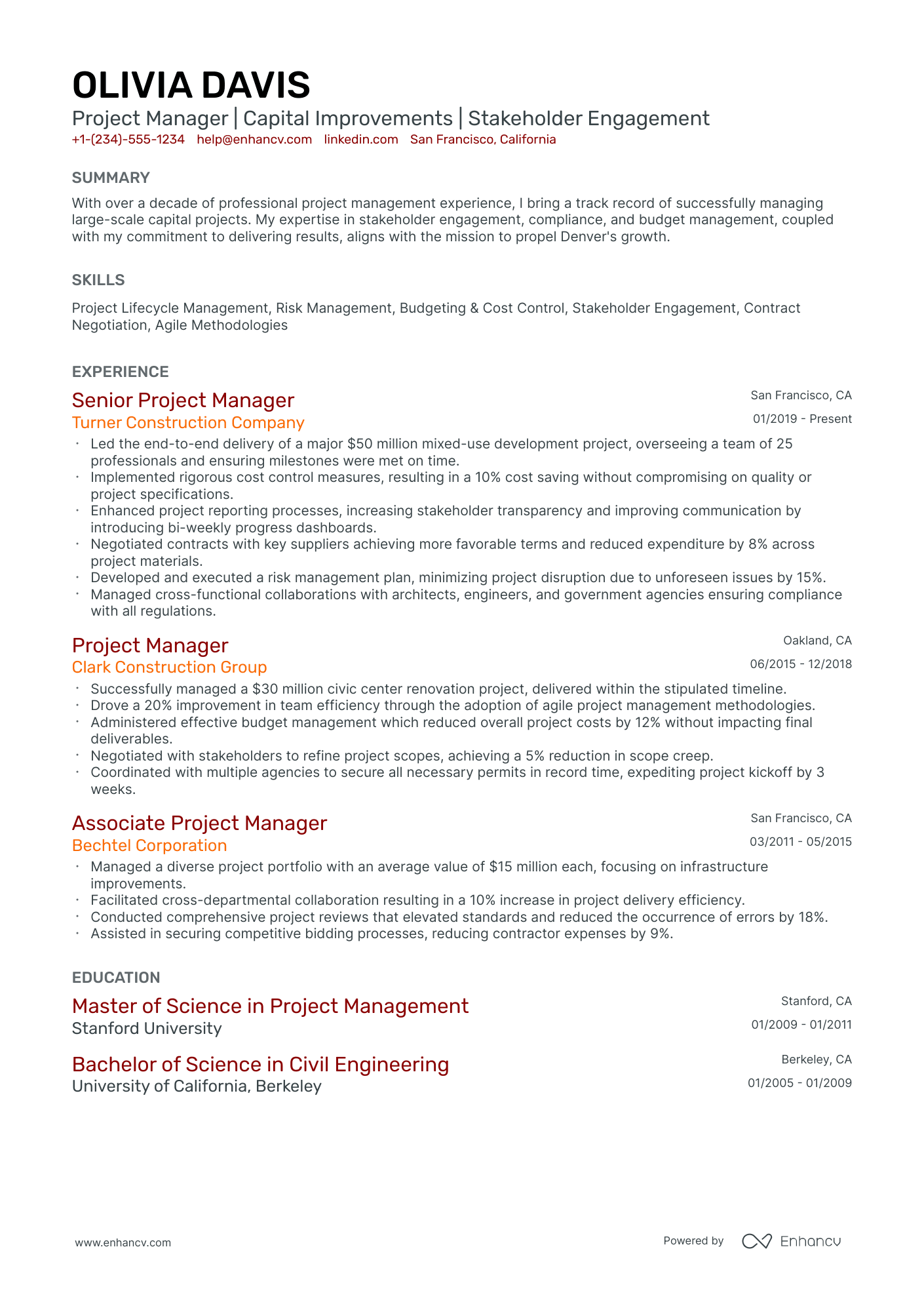 10 Engineering Project Manager Resume Examples & Guide for 2025