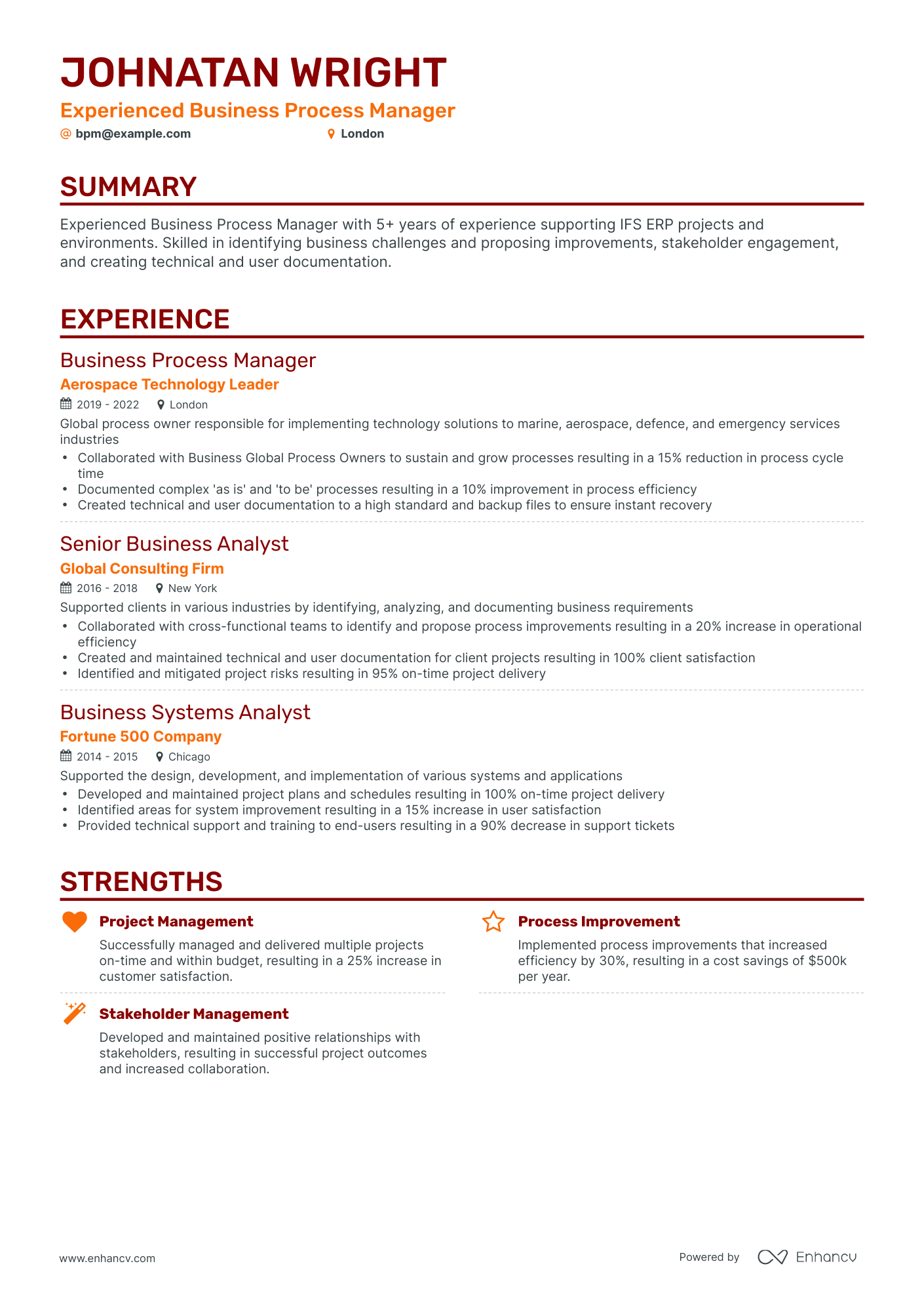 5 Business Process Manager Resume Examples & Guide for 2023