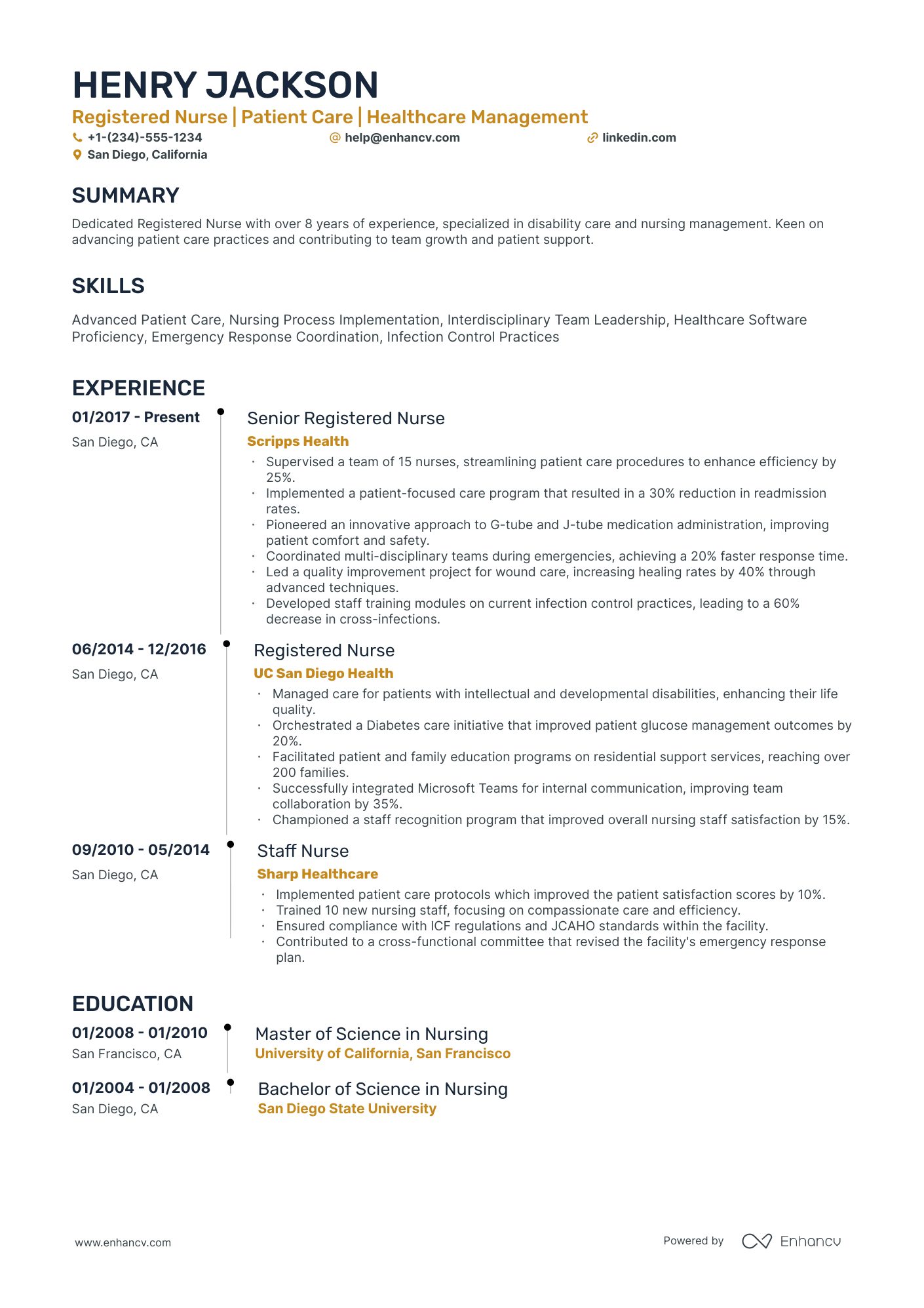 10 Head Nurse Resume Examples & Guide for 2026
