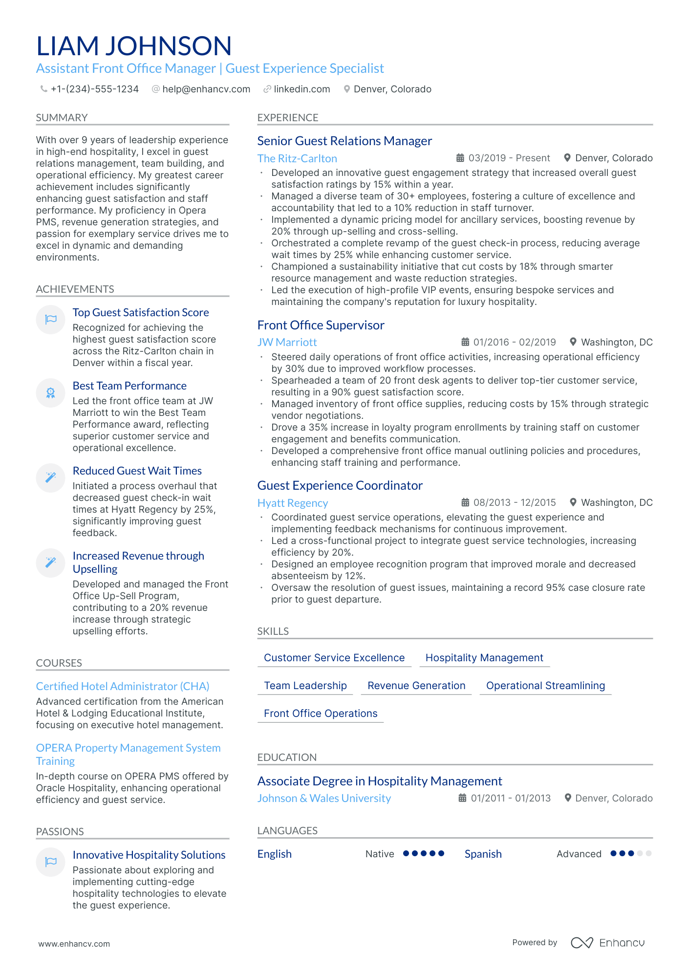 5 Assistant Front Office Manager Resume Examples & Guide for 2024