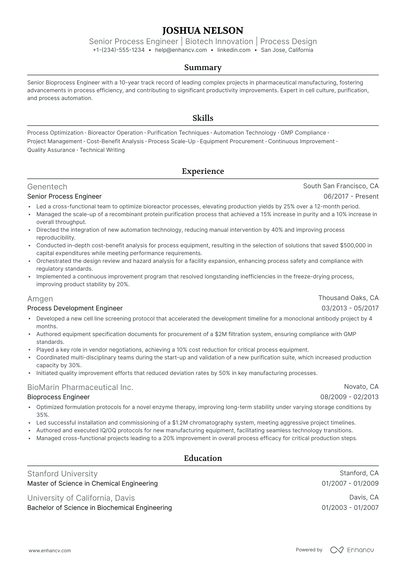 5 Process Engineer Resume Examples & Guide for 2024