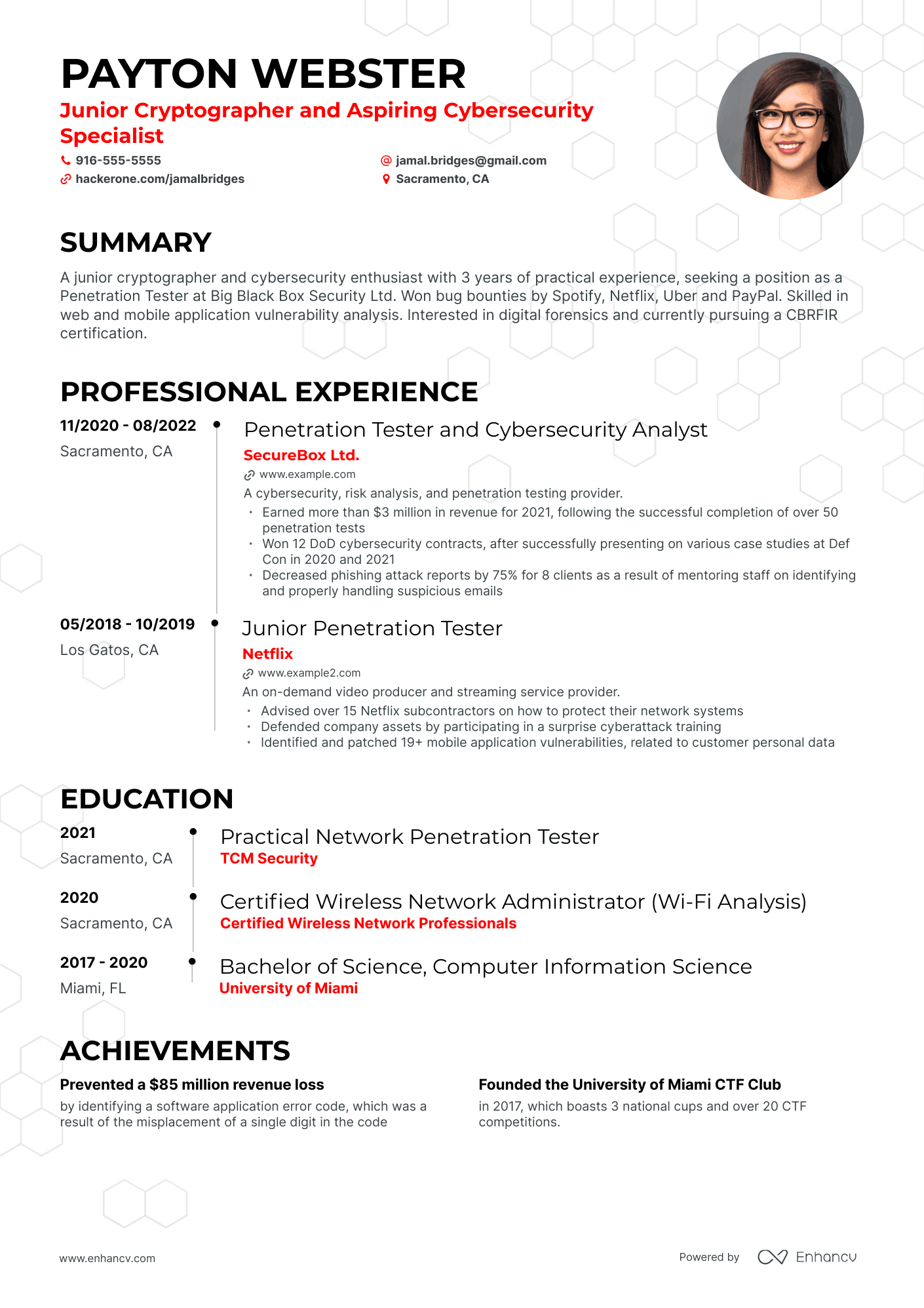 5 Penetration Tester Resume Examples & Guide for 2023