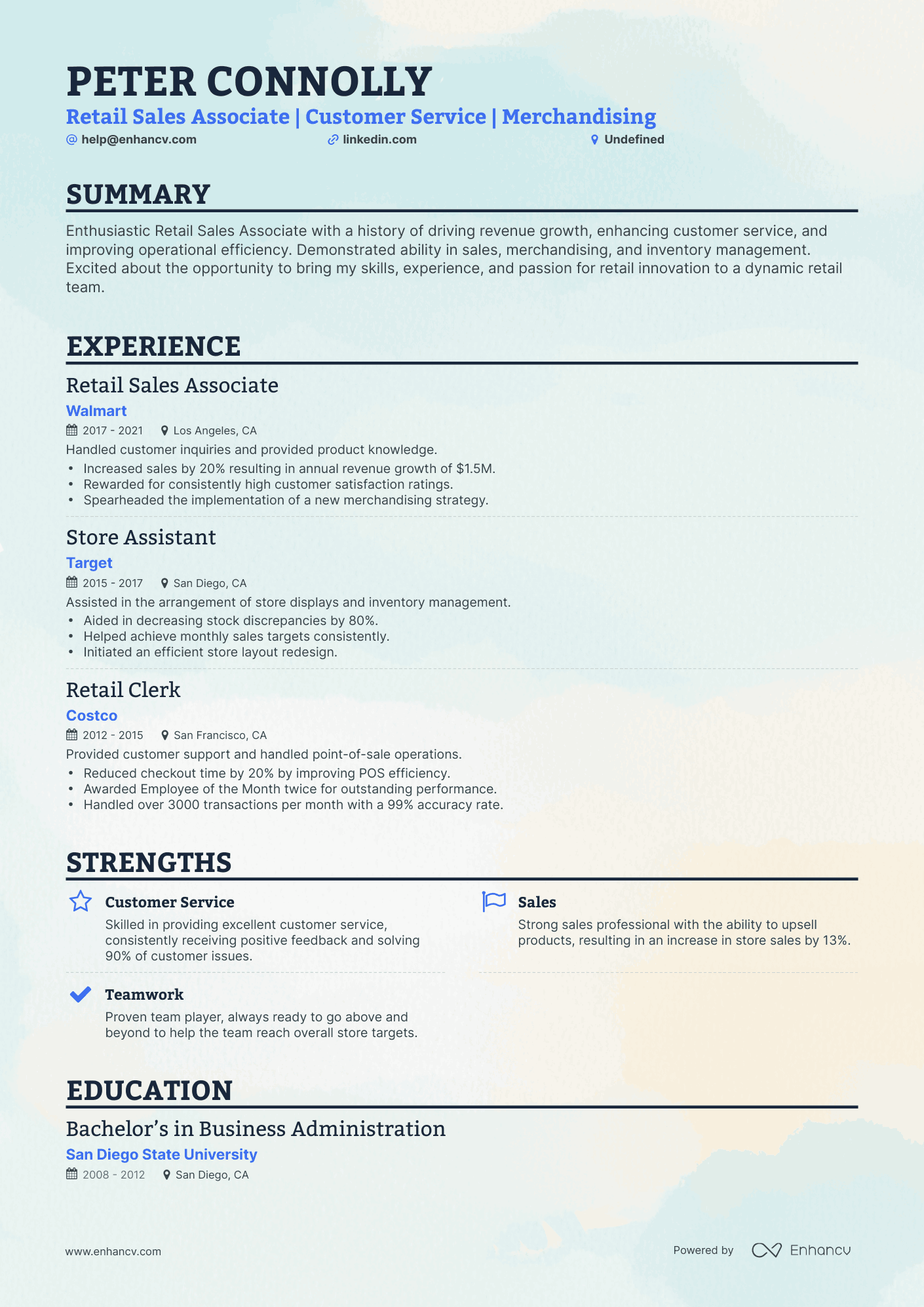 5 Retail Worker Resume Examples & Guide for 2024
