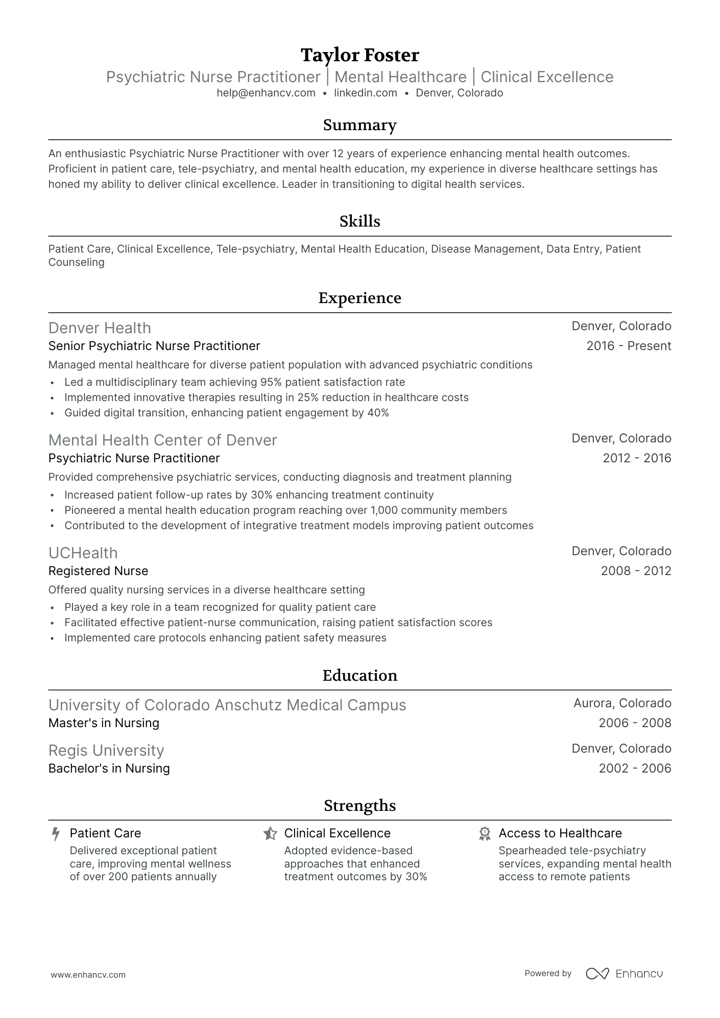10 Psychiatric Nurse Practitioner Resume Examples & Guide for 2026