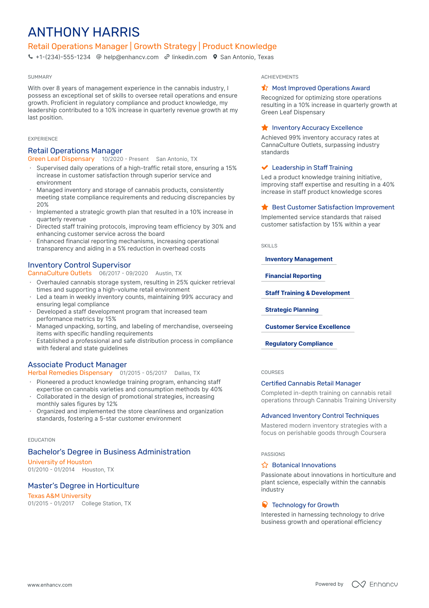 5 Retail General Manager Resume Examples & Guide for 2024