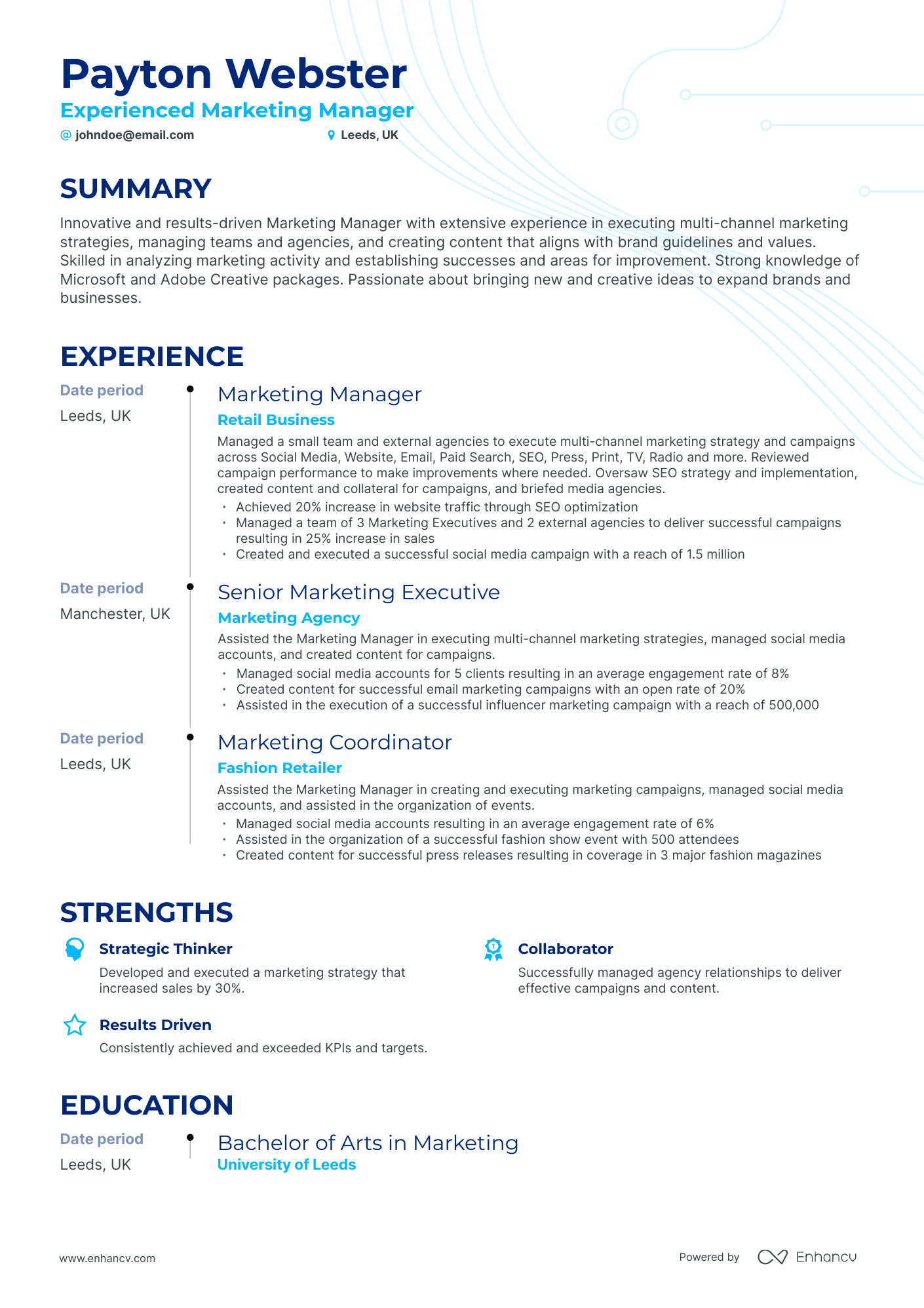 5 Channel Marketing Manager Resume Examples & Guide for 2024