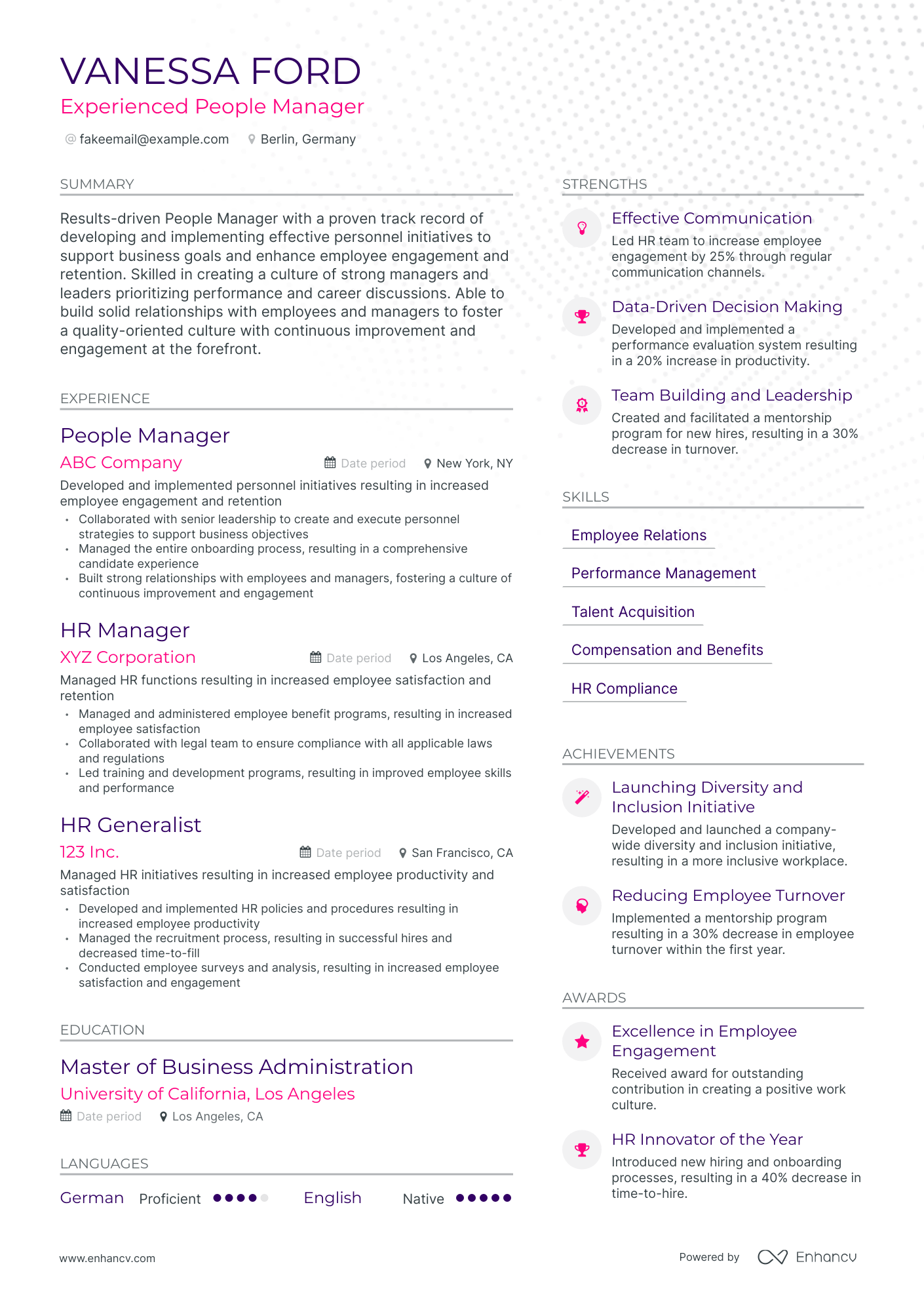 5 People Manager Resume Examples & Guide for 2023