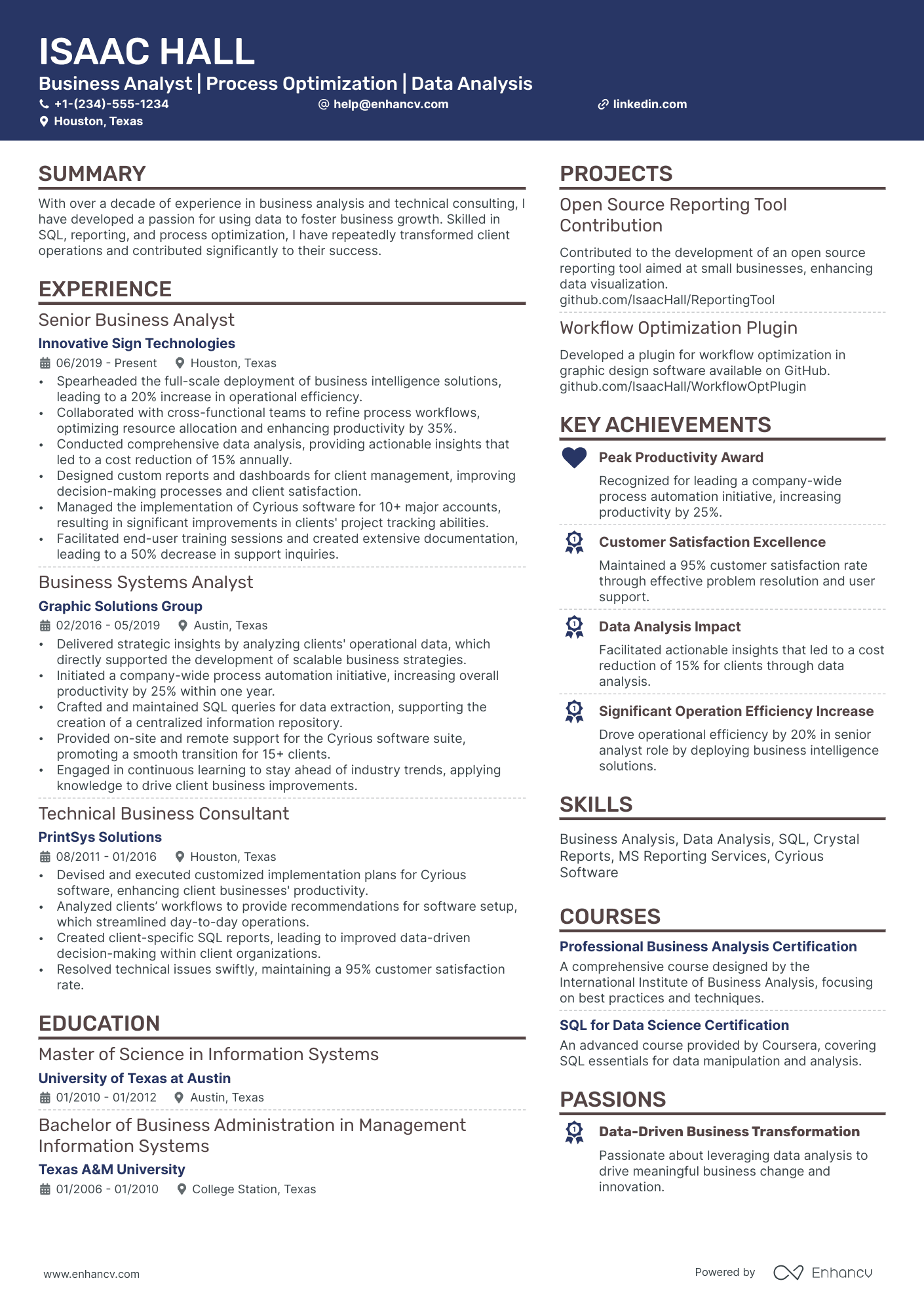 10 Software Business Analyst Resume Examples & Guide for 2026