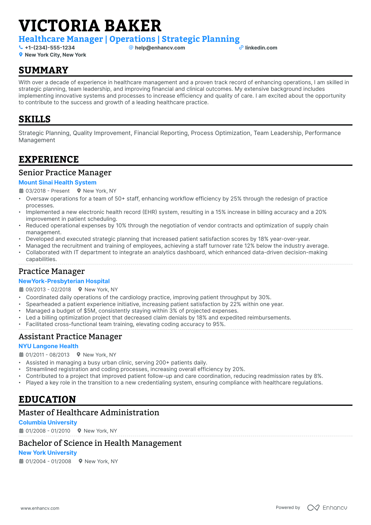 10 Practice Manager Resume Examples & Guide for 2026