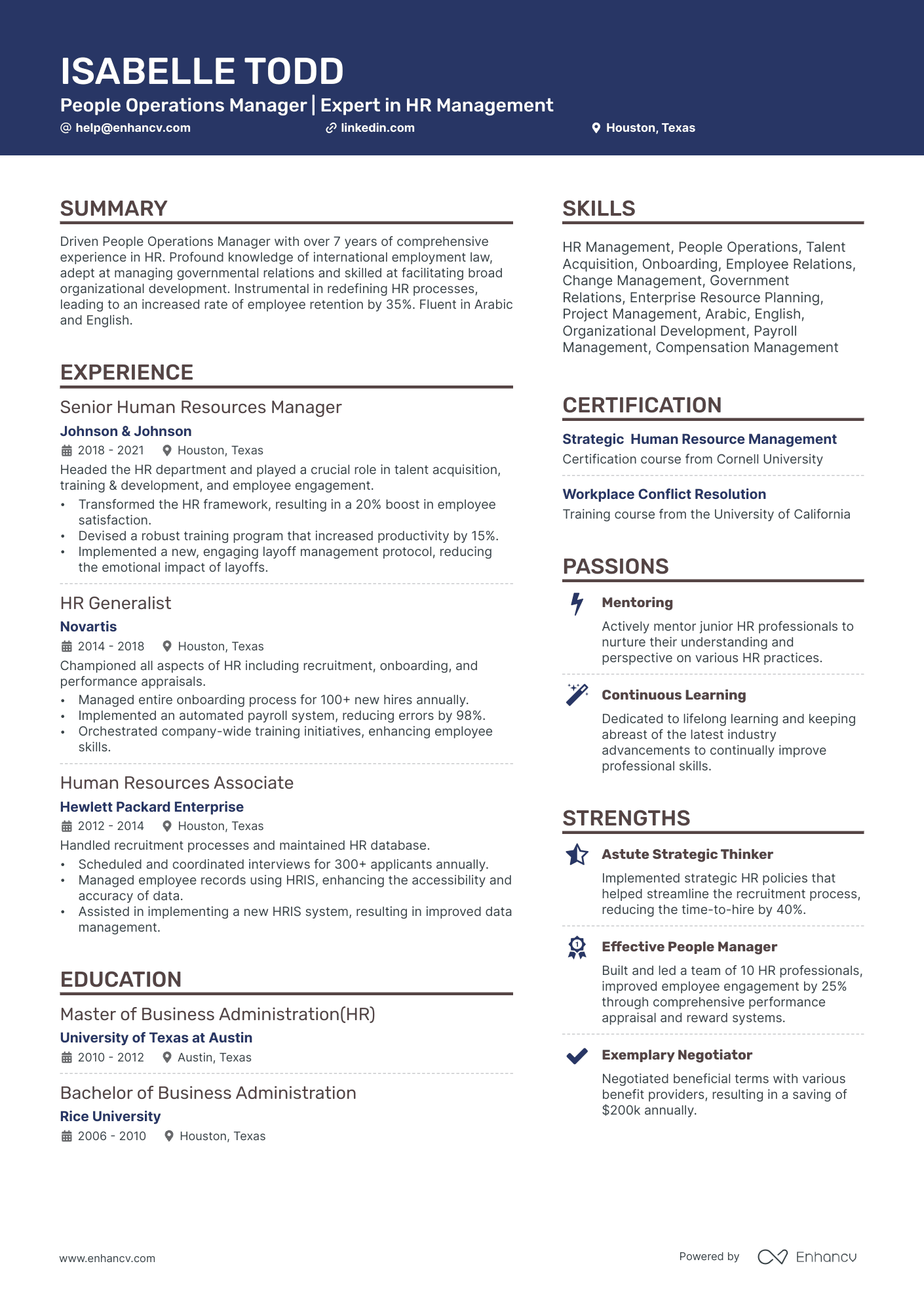 10 People Operations Manager Resume Examples & Guide for 2026