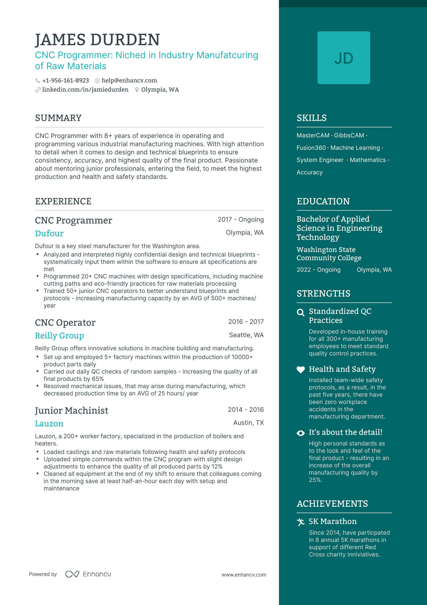 5 Cnc Programmer Resume Examples & Guide for 2023