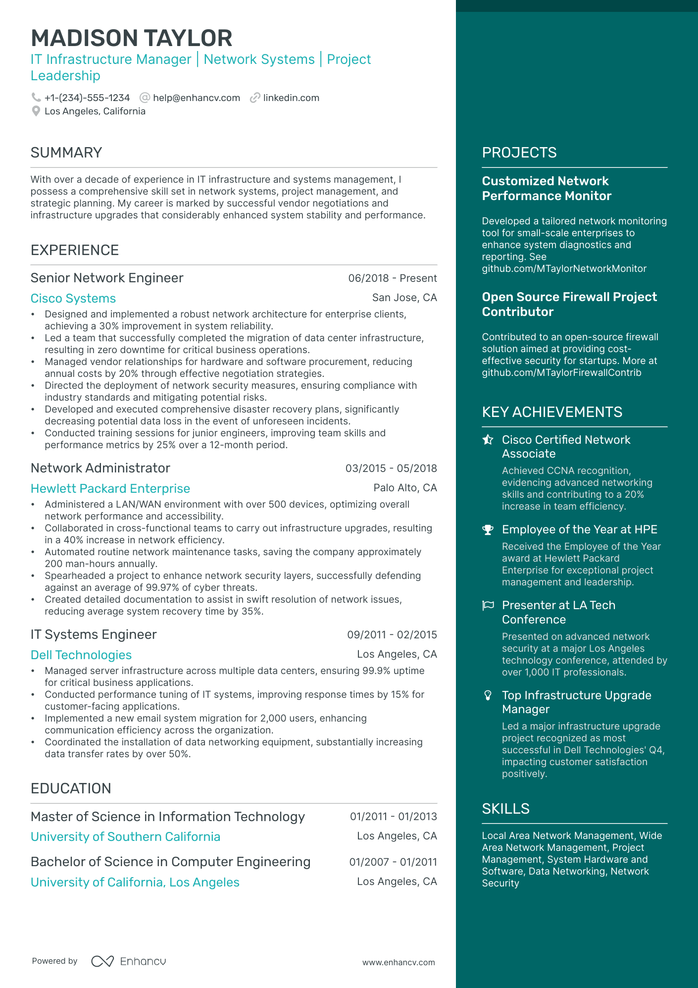 10 IT Infrastructure Manager Resume Examples & Guide for 2026