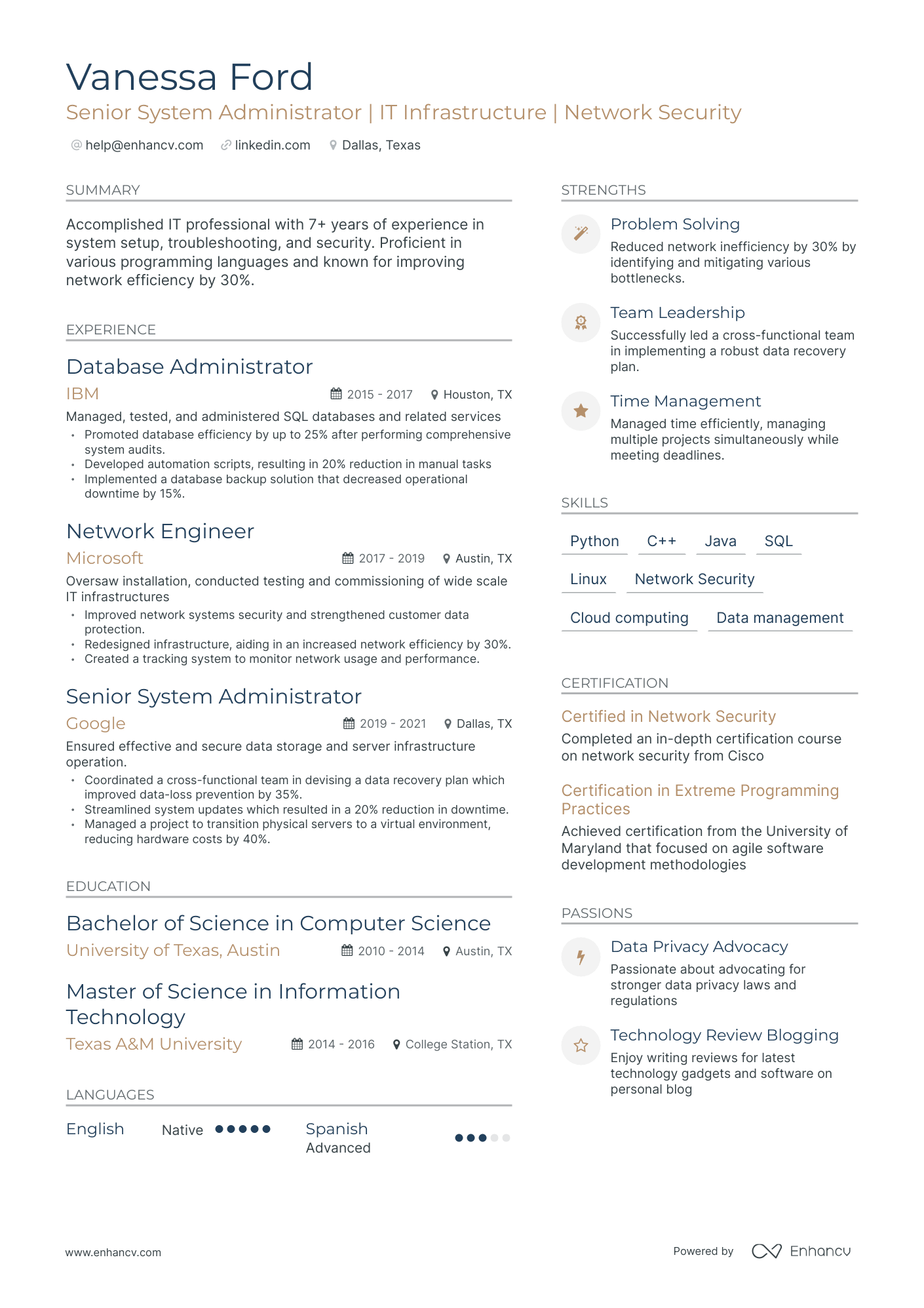 5 Senior System Administrator Resume Examples & Guide for 2024