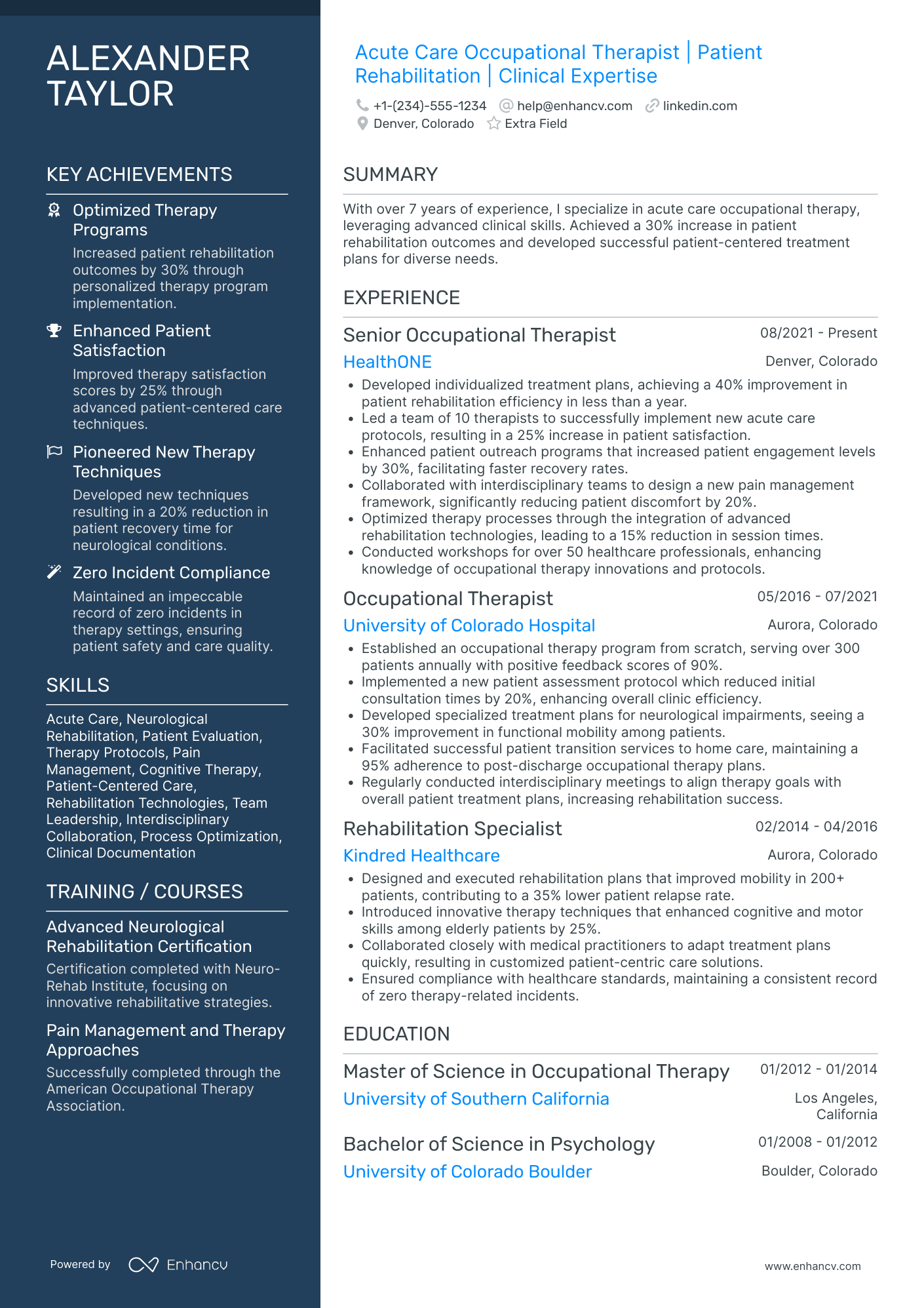16 Occupational Therapist Resume Examples & Guide for 2026