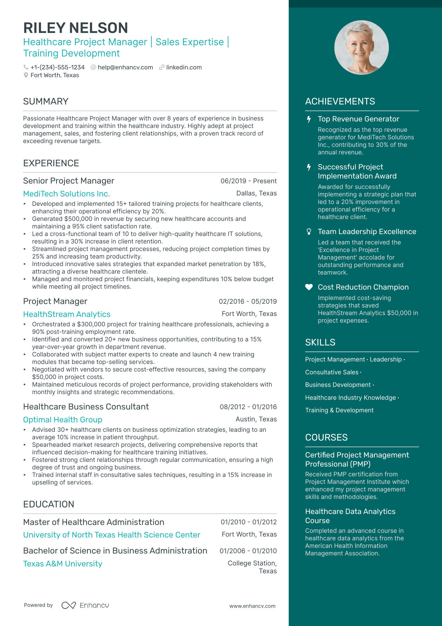 5 Healthcare Project Manager Resume Examples & Guide for 2024