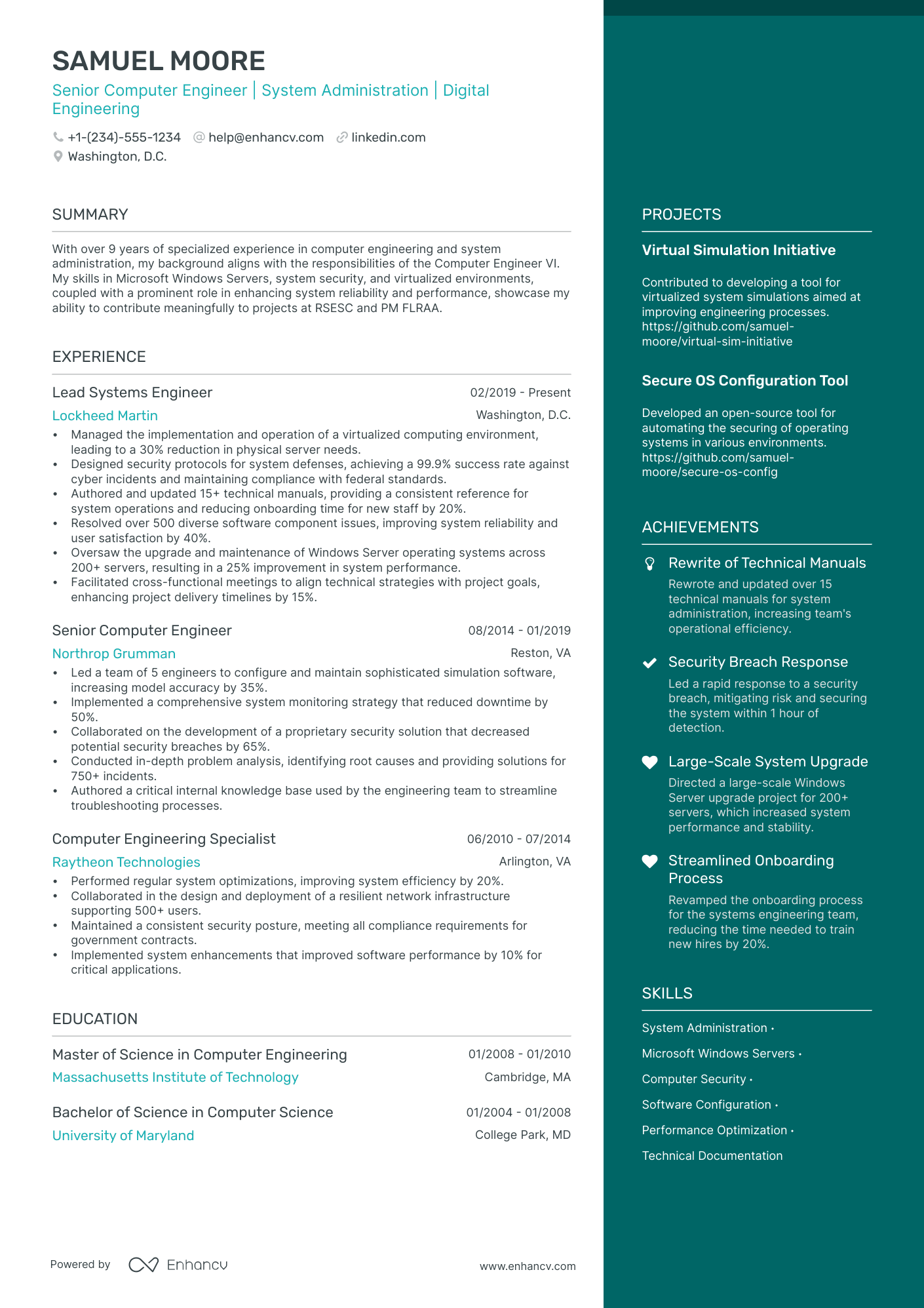 5 Computer Engineer Resume Examples & Guide for 2024