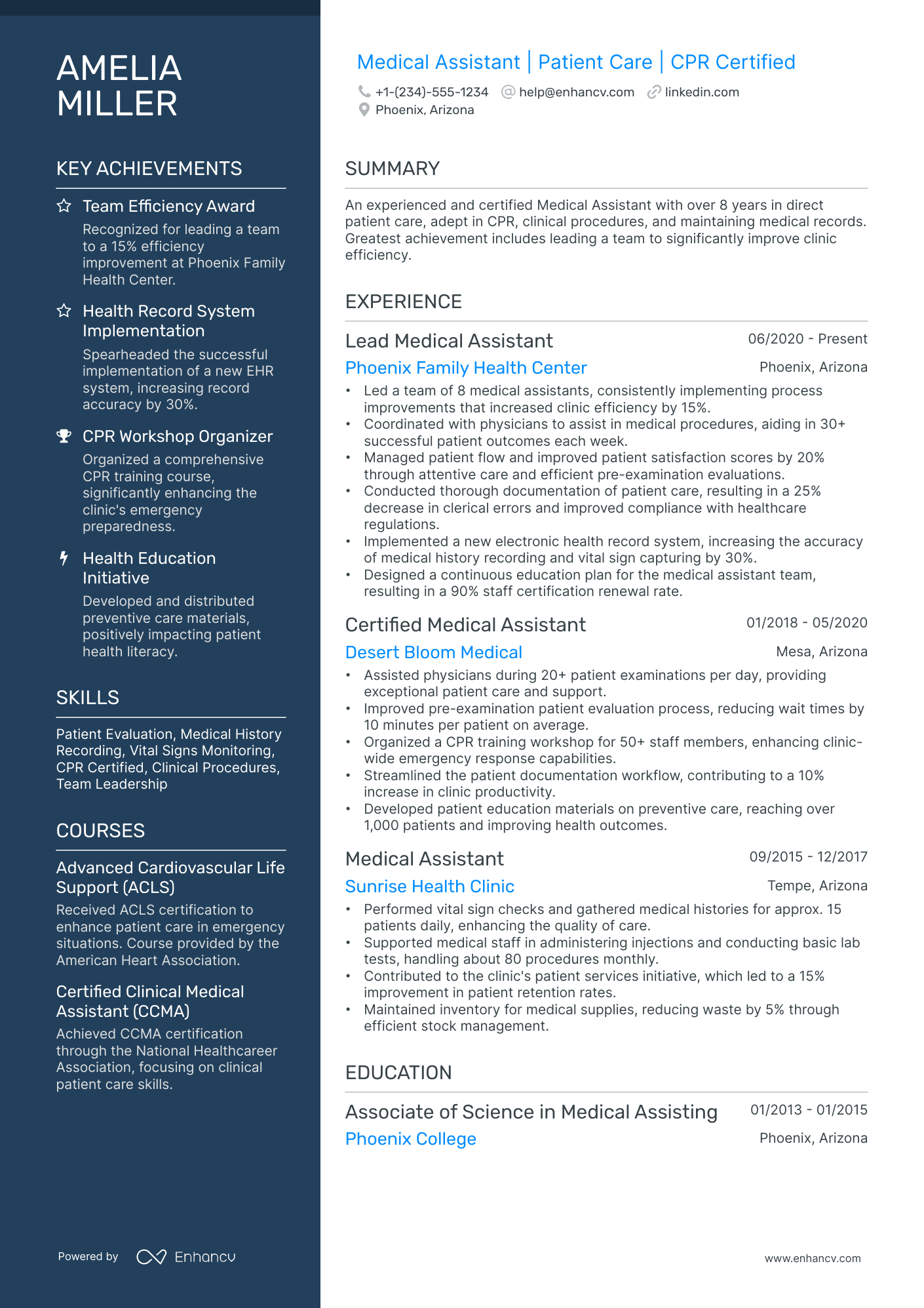 10 Clinical Medical Assistant Resume Examples & Guide for 2026