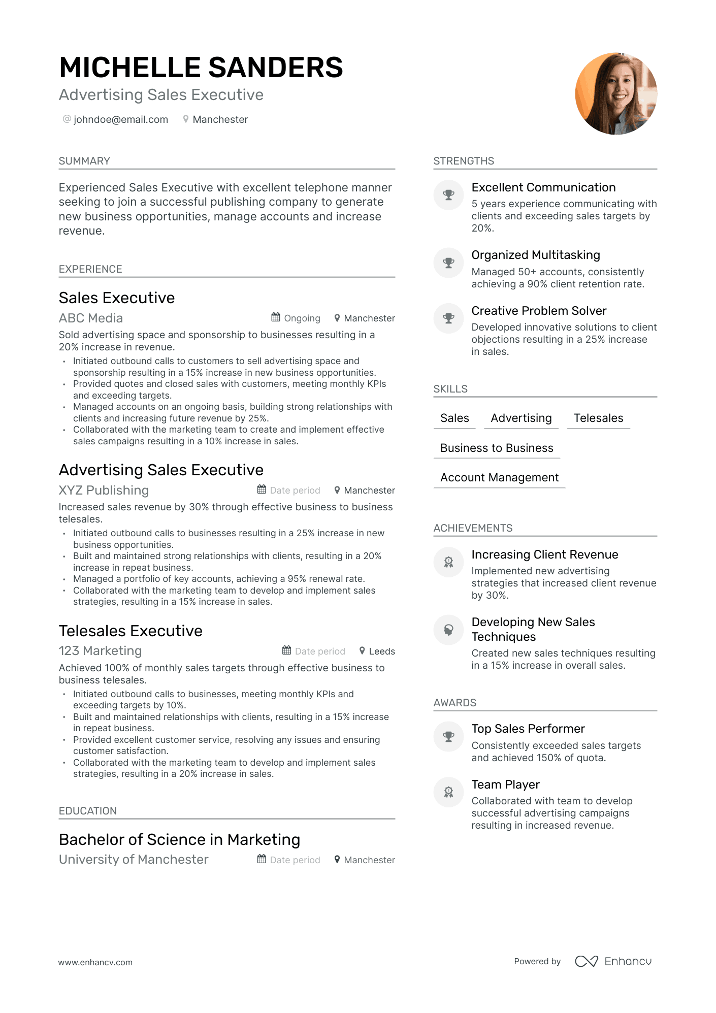 5 Sales Executive Resume Examples & Guide for 2024