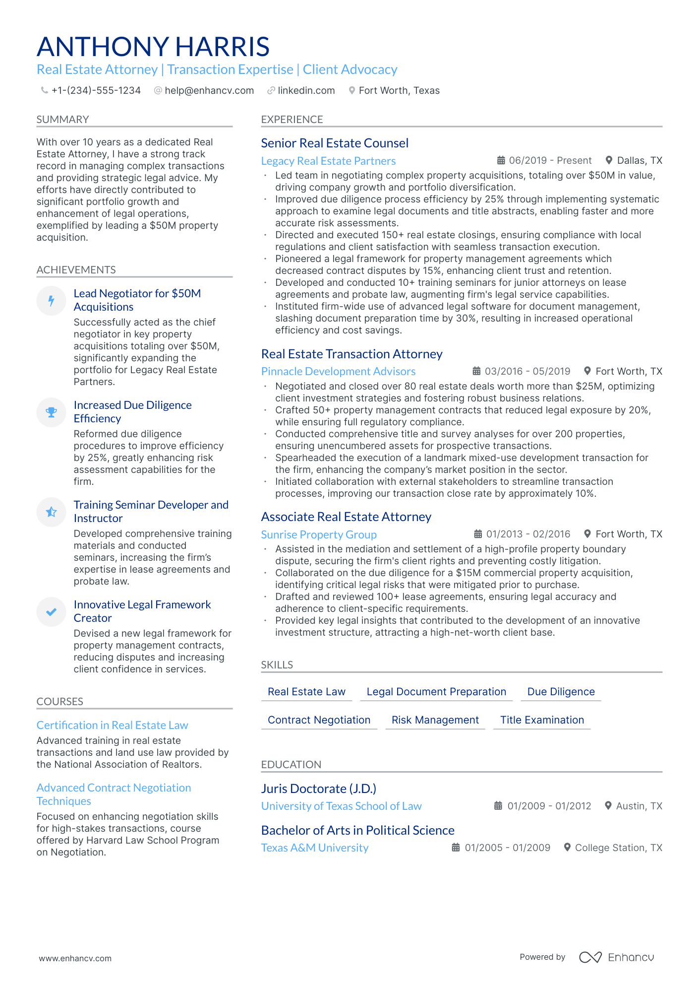 5 Real Estate Lawyer Resume Examples & Guide for 2024