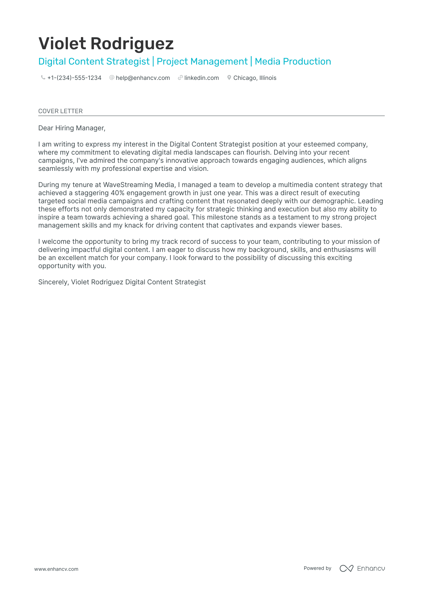 8 Professional Filmmaker Cover Letter Examples and Template for 2024 ...