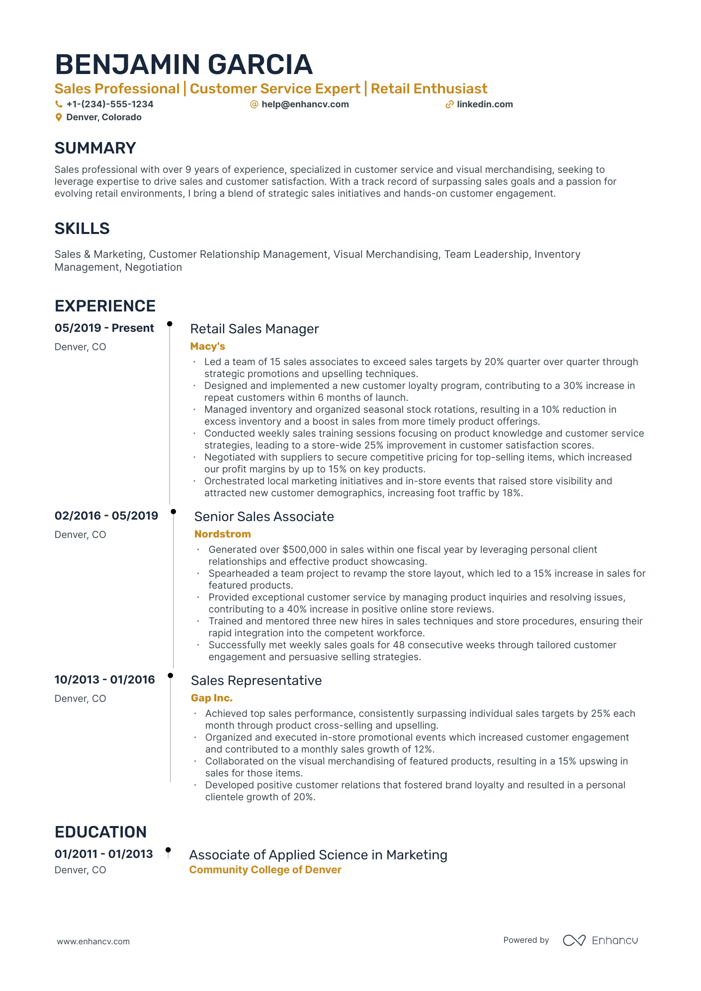 10 Saleswoman Resume Examples & Guide for 2026