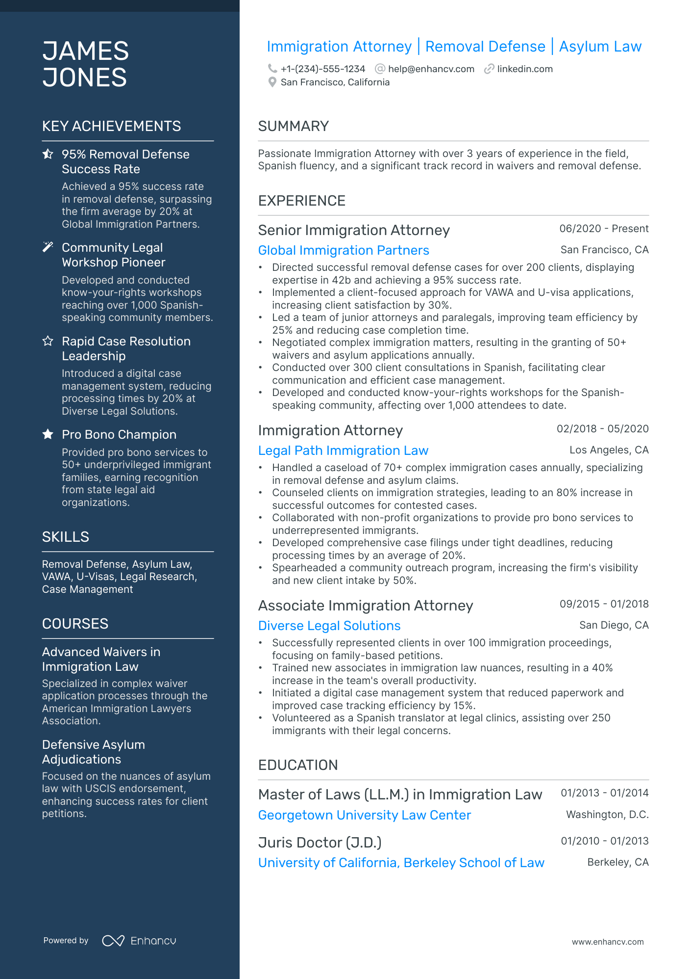 10 Immigration Lawyer Resume Examples & Guide for 2026