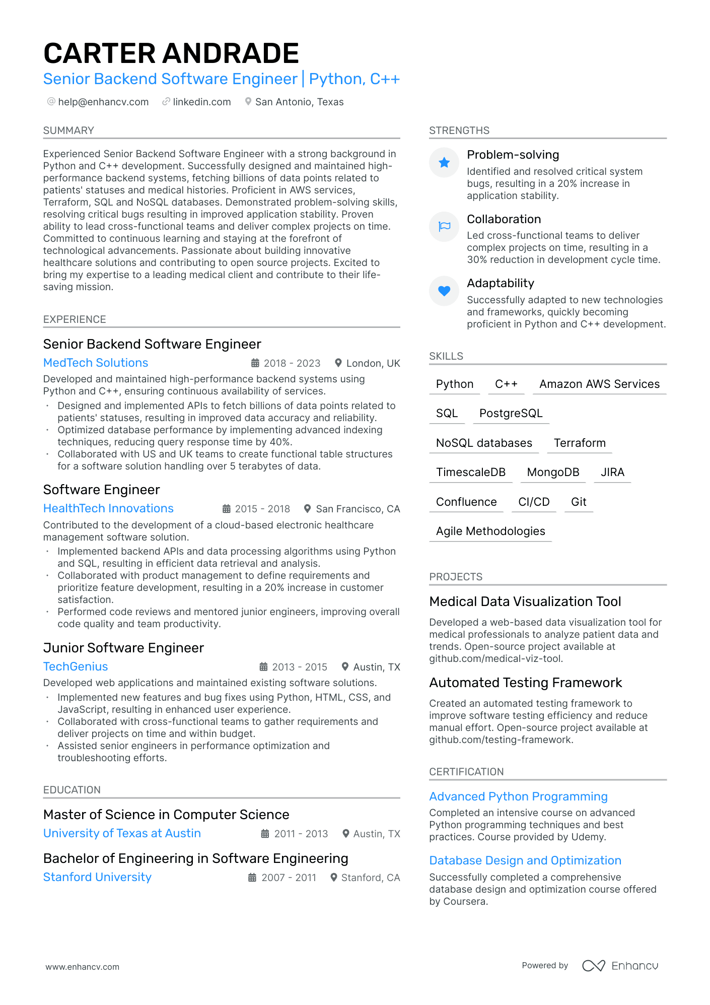 5 AWS Developer Resume Examples & Guide for 2024