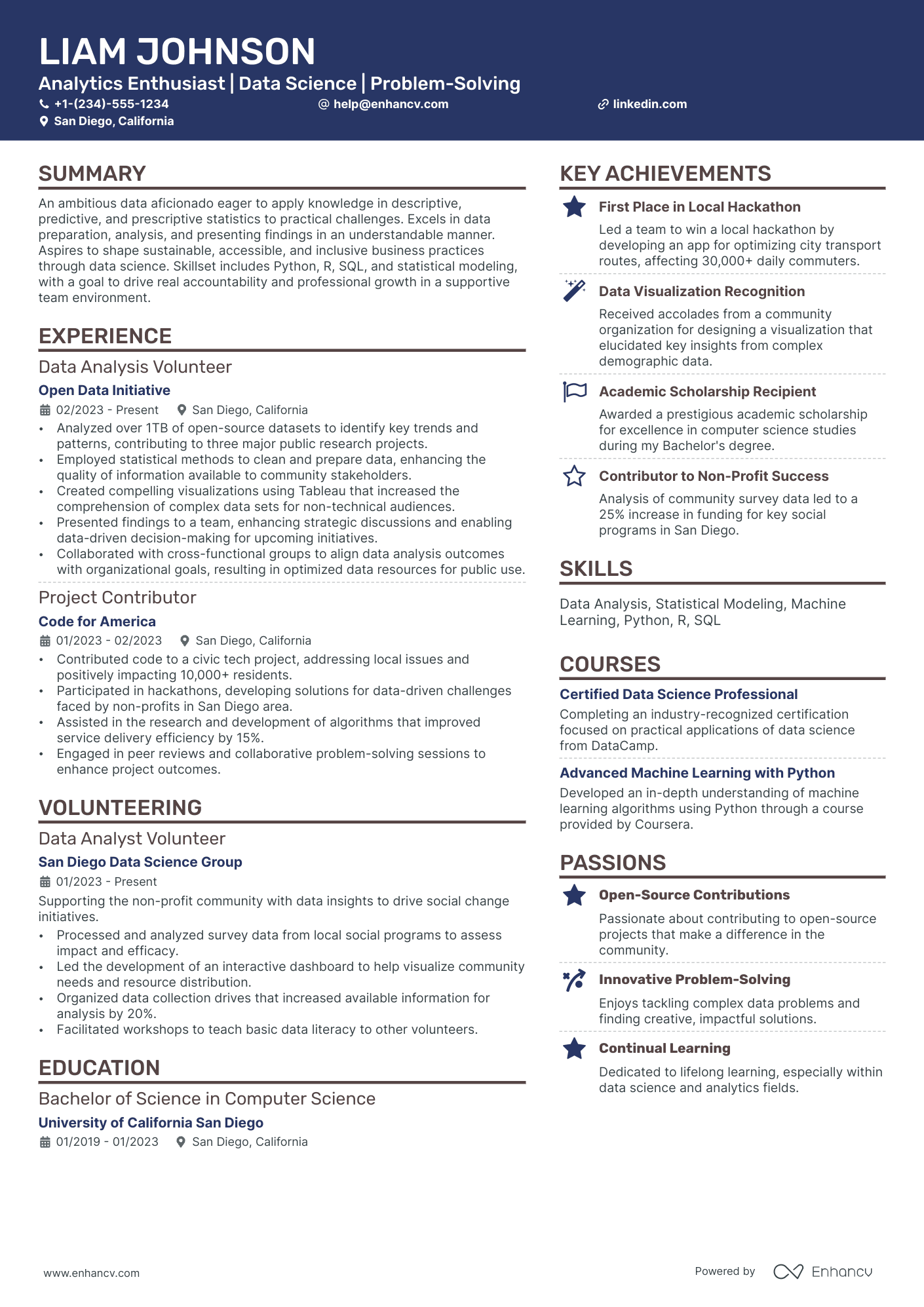 10 Data Science Intern Resume Examples & Guide for 2025