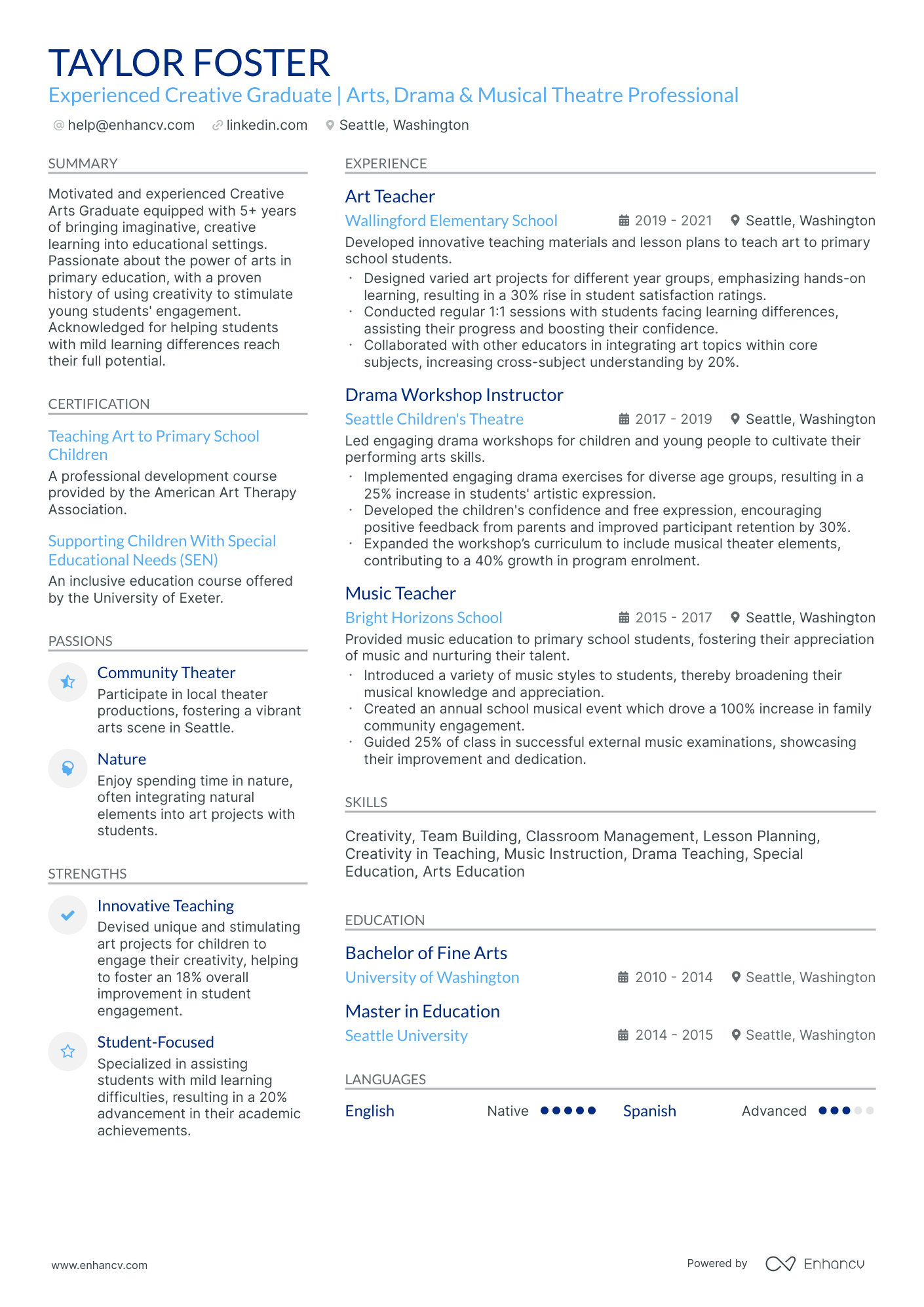 10 Musical Theatre Resume Examples, Templates & Guide for 2026