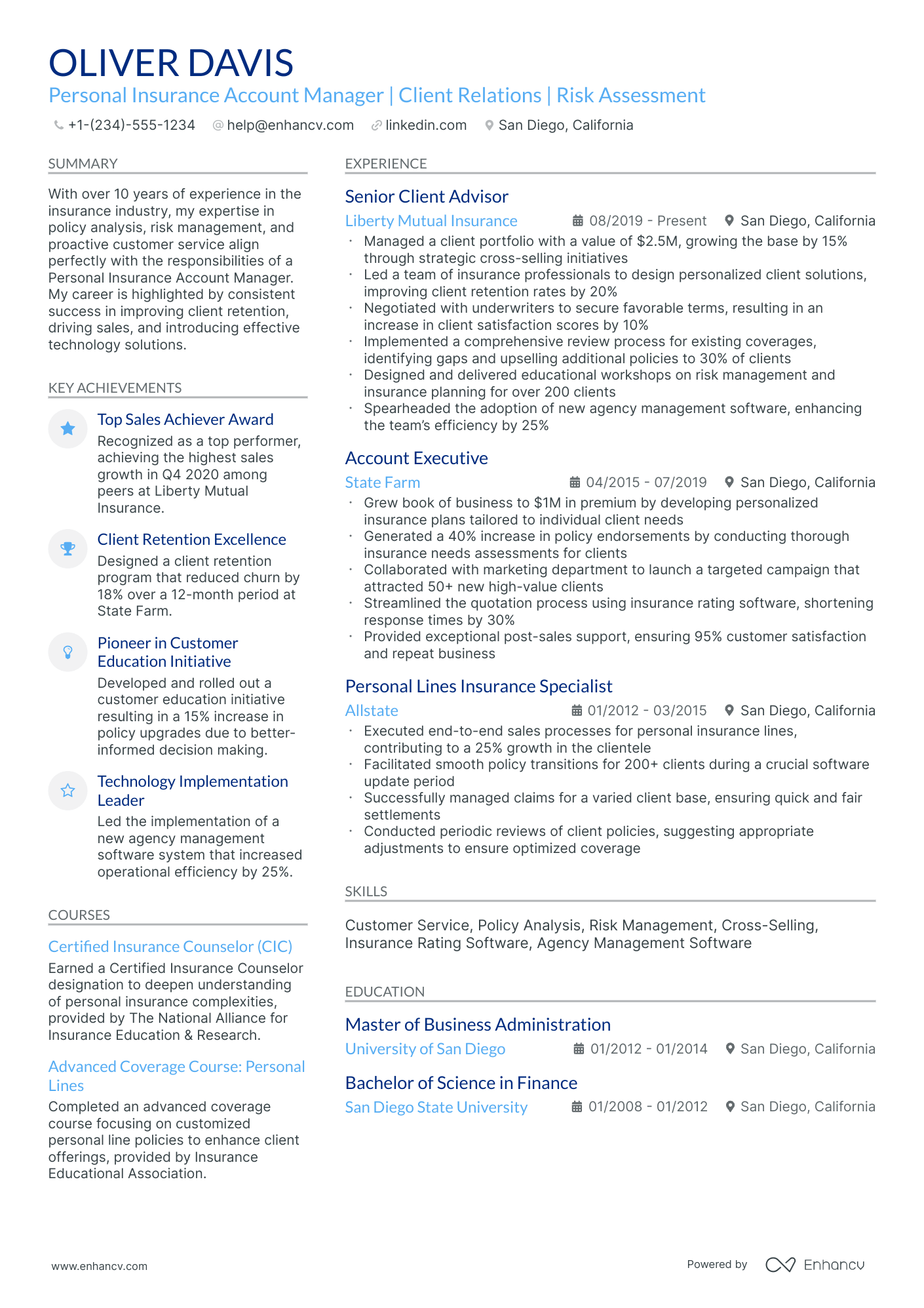 10 Insurance Account Manager Resume Examples & Guide for 2026