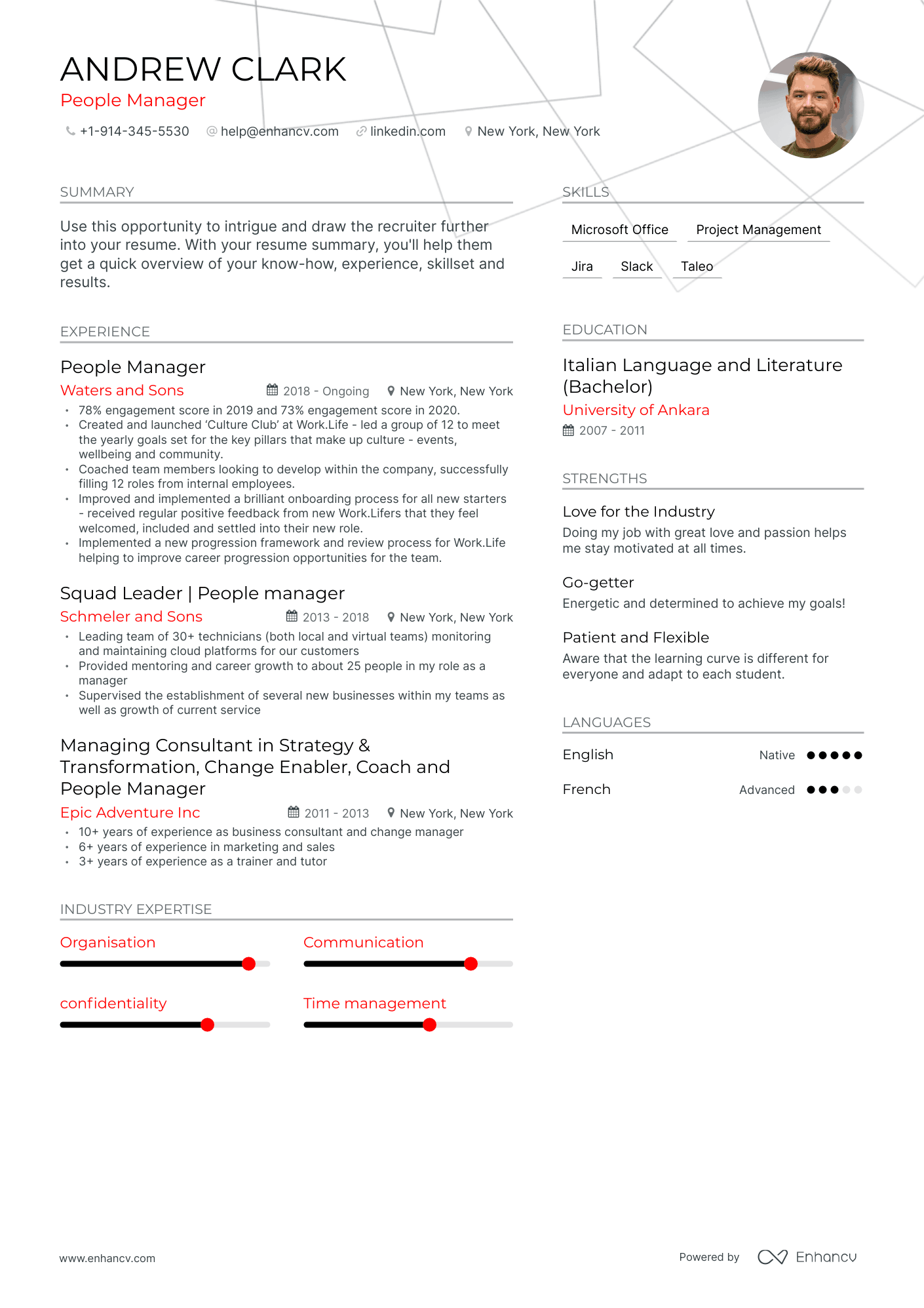 People Manager Resume Examples & Guide for 2023 (Layout, Skills ...