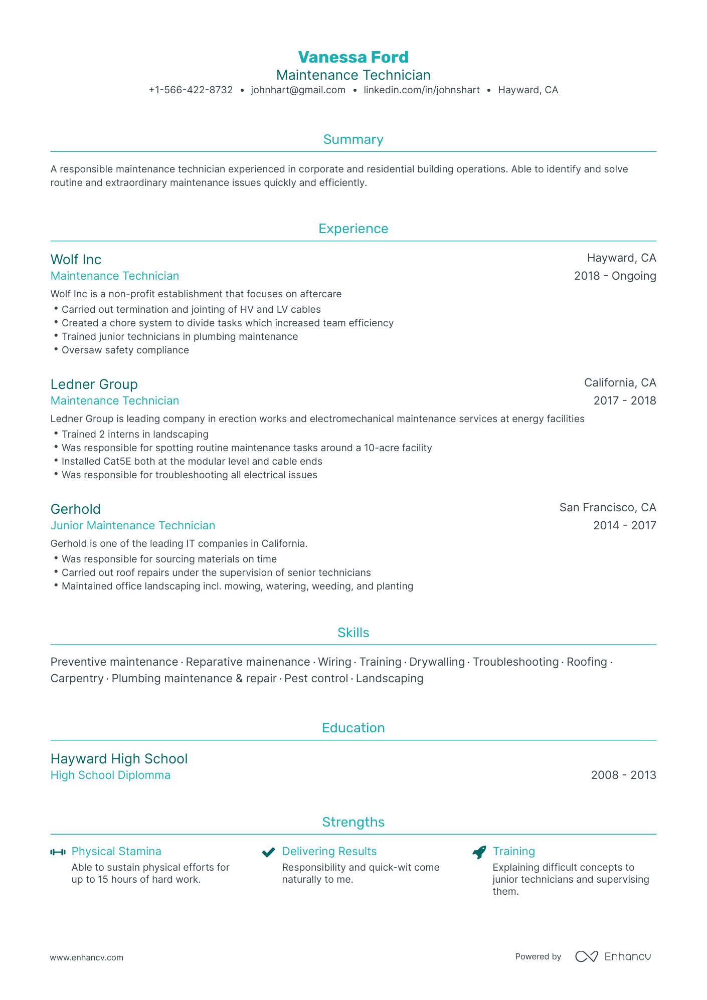 5 Maintenance Technician Resume Examples & Guide for 2023